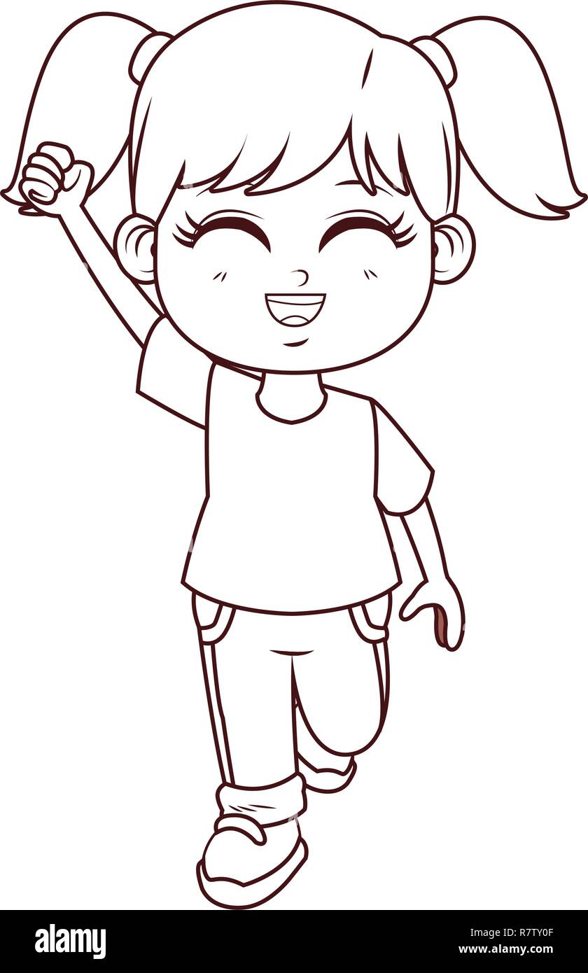 cute girl body cartoon Stock Vector Image & Art - Alamy
