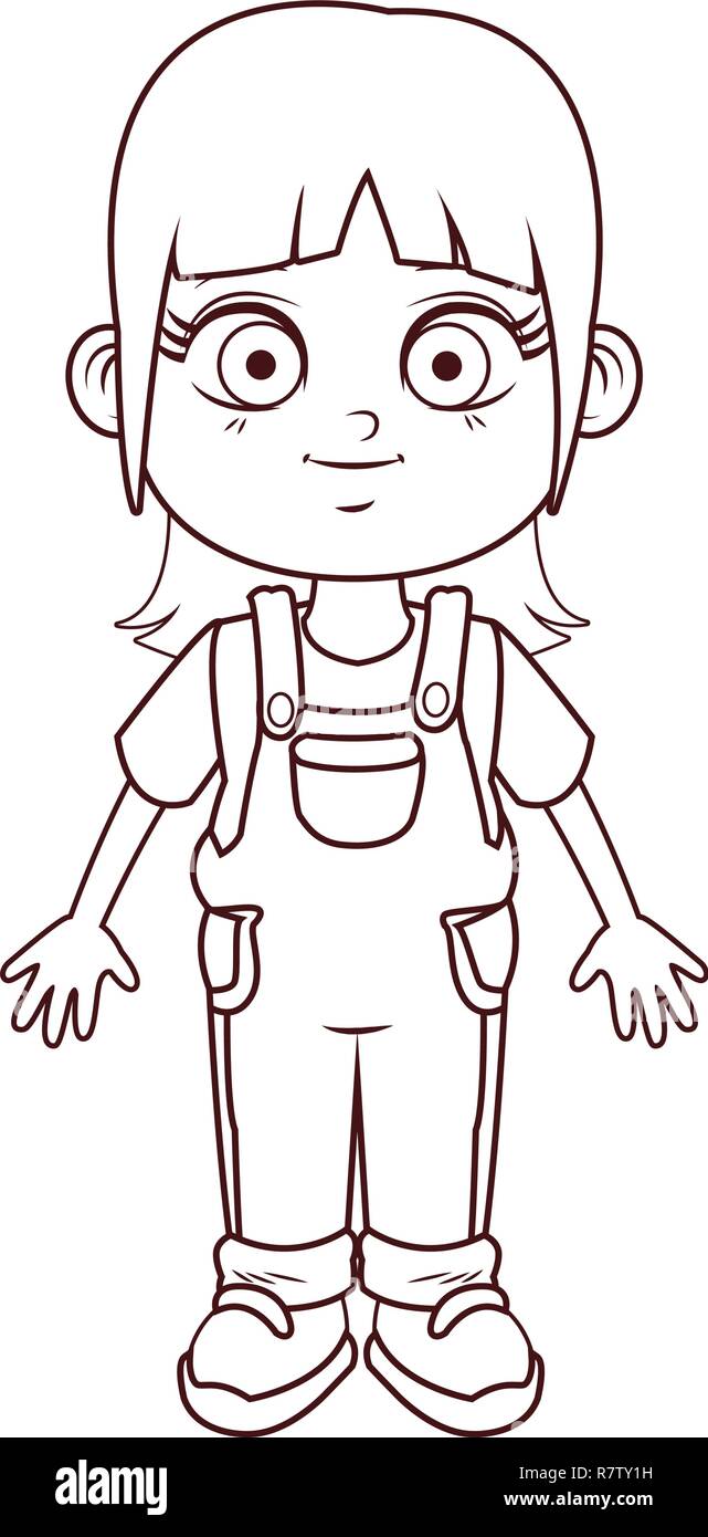 cute girl body cartoon Stock Vector Image & Art - Alamy