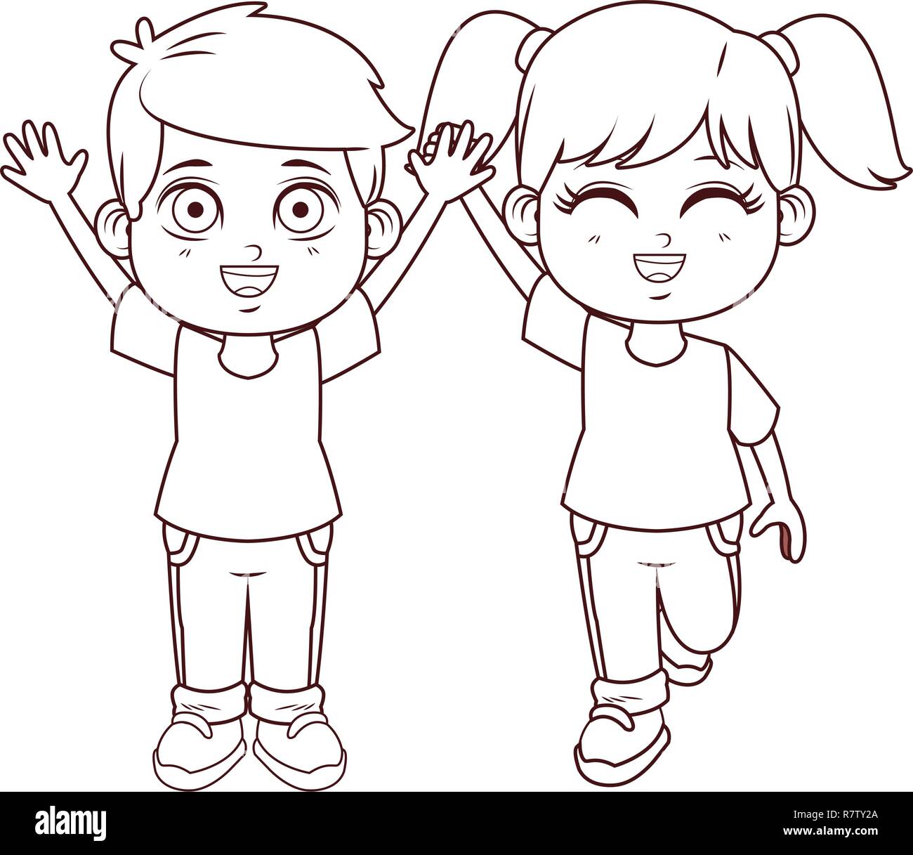 cute children cartoon Stock Vector Image & Art - Alamy