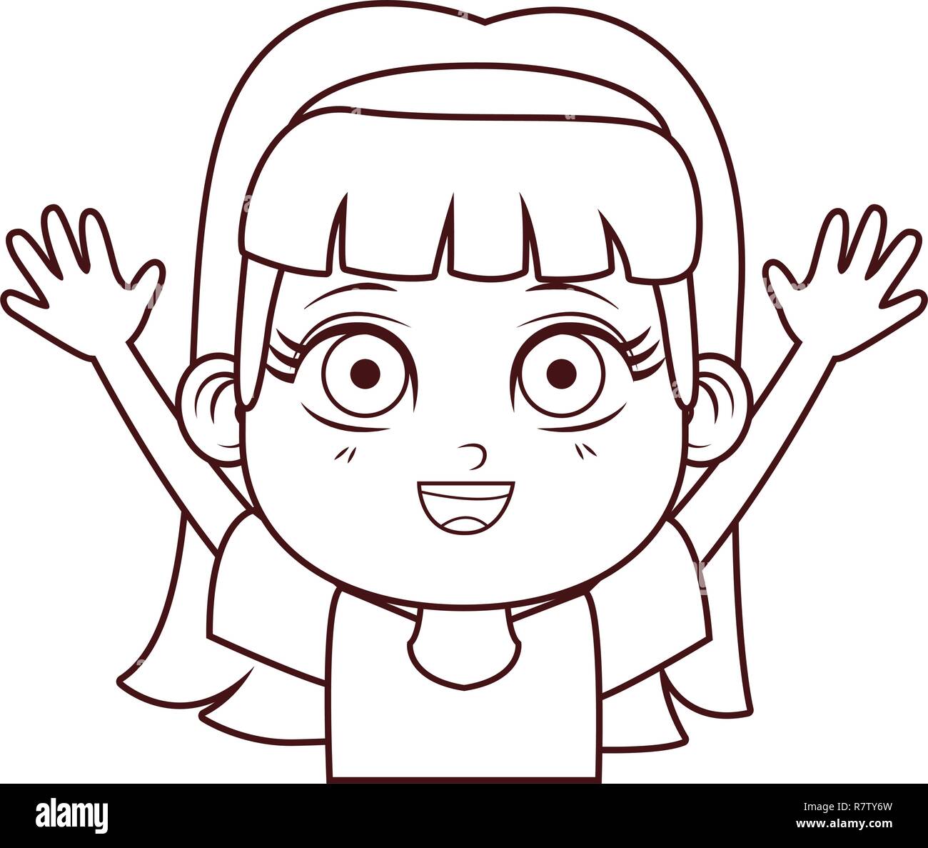 Cute Girl Body Cartoon Stock Vector Image And Art Alamy