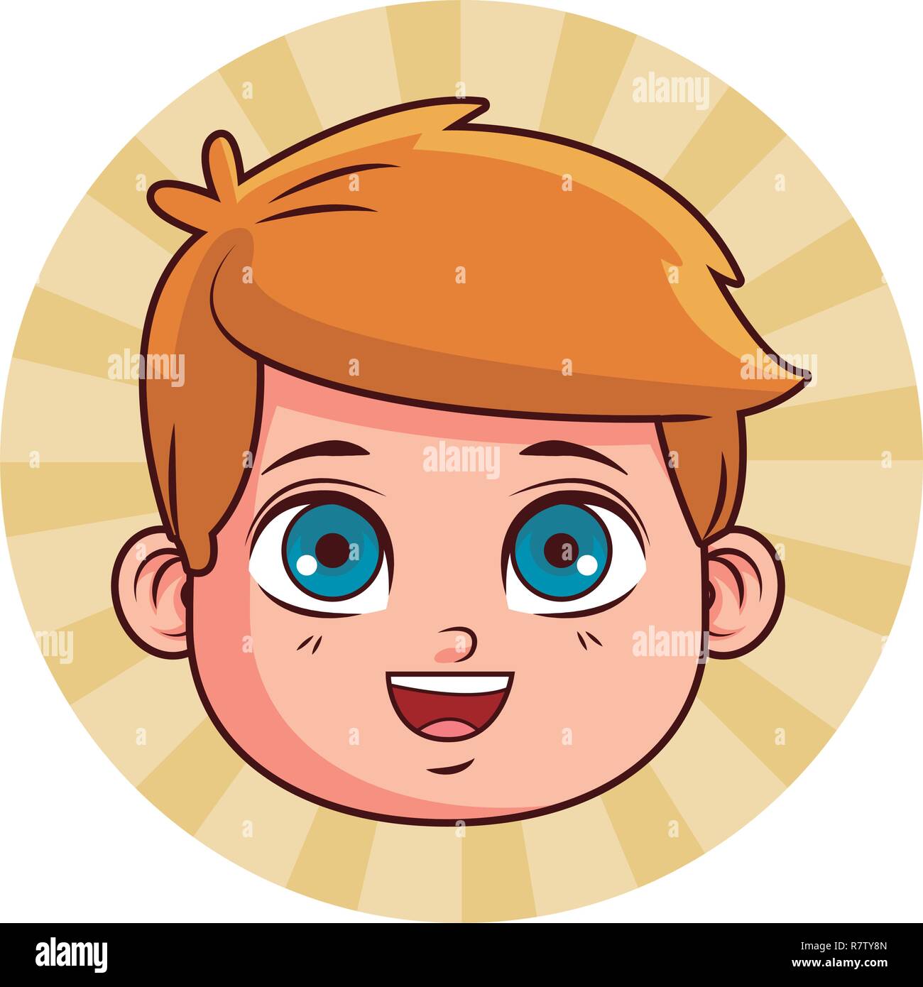 cute boy face cartoon Stock Vector Image & Art - Alamy