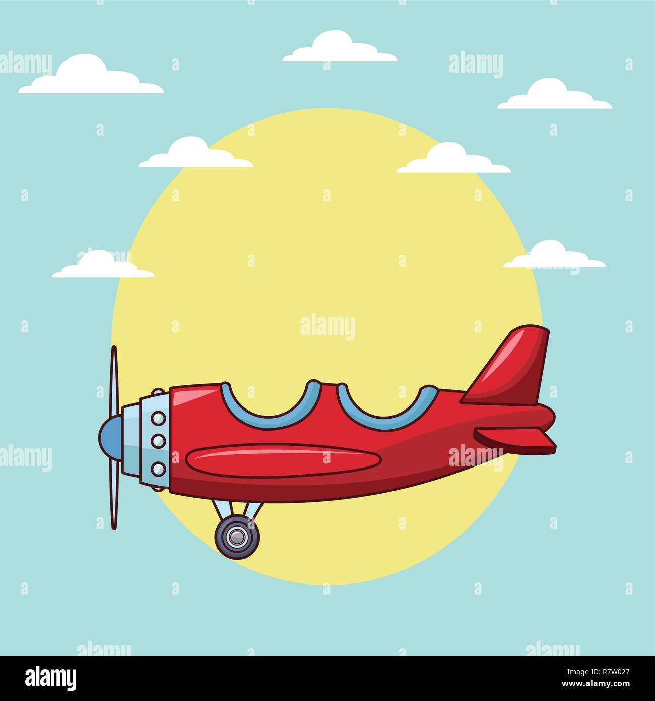airplane flying cartoon Stock Vector Image & Art - Alamy
