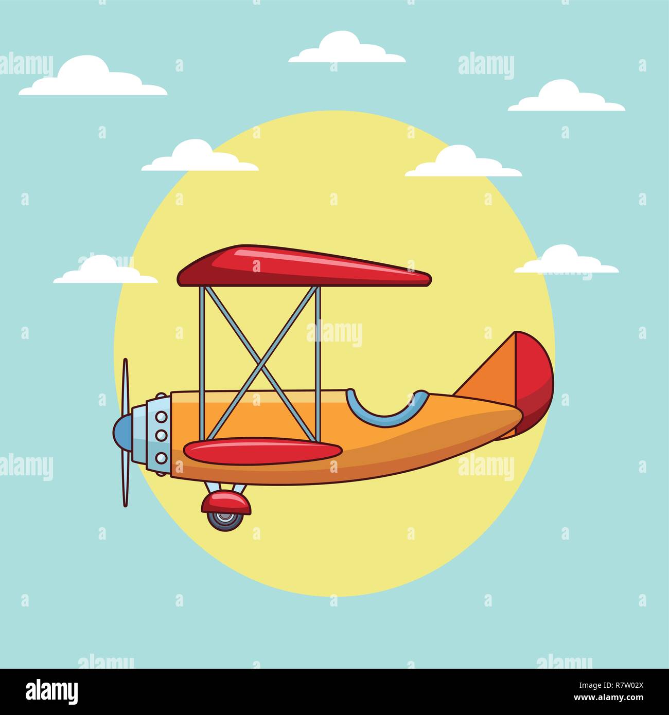 airplane flying cartoon Stock Vector Image & Art - Alamy