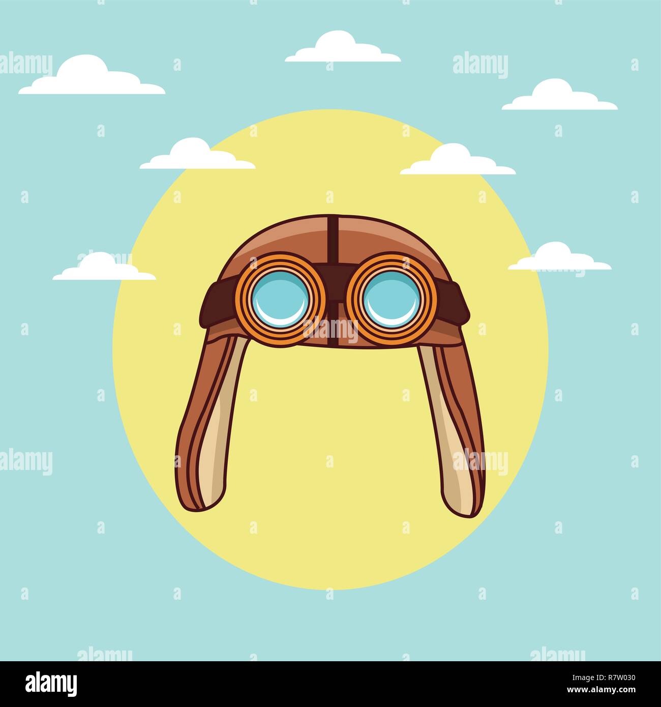 Leather aviator helmet Stock Vector Images - Alamy