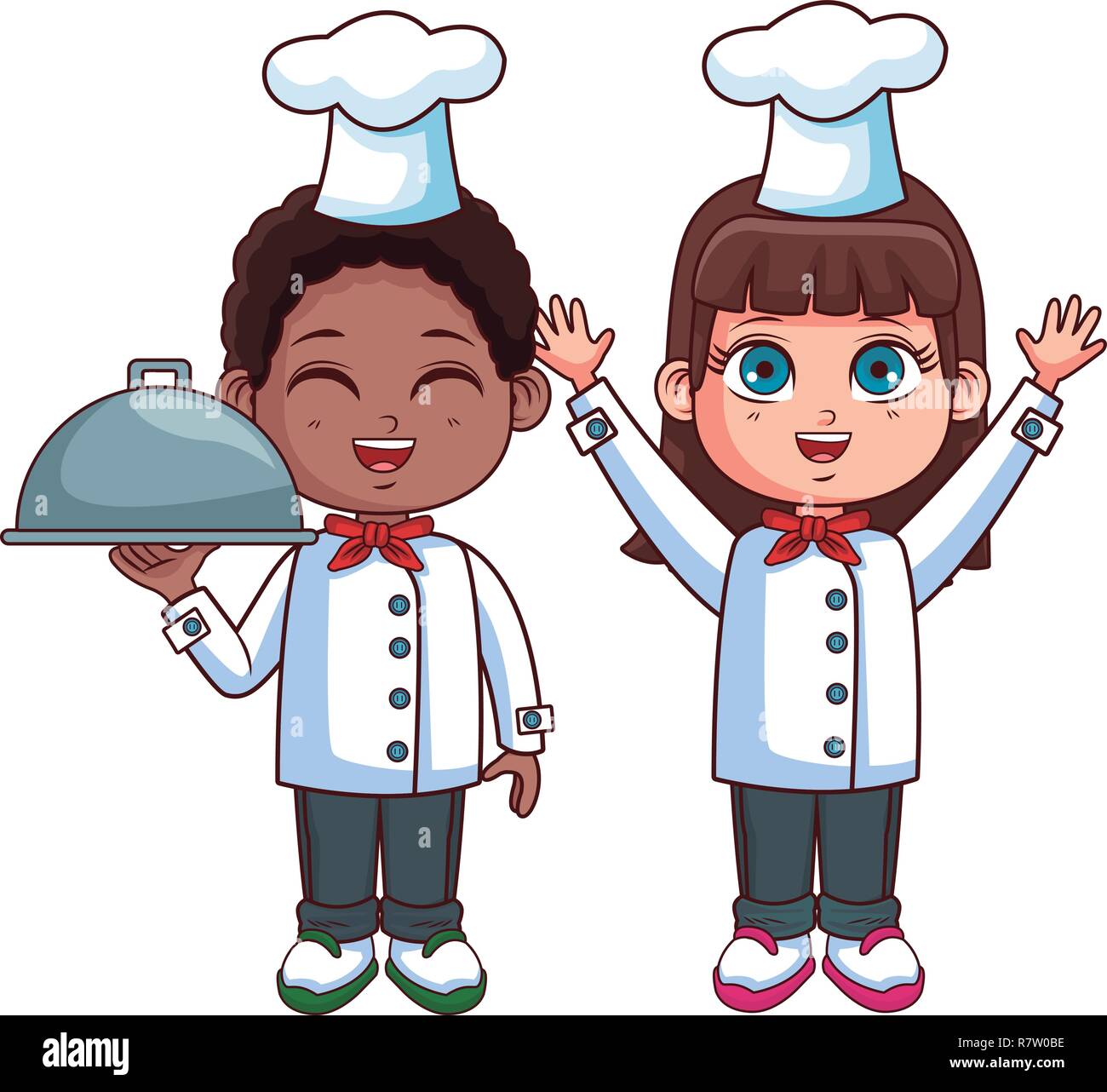 cute chef children cartoon Stock Vector Image & Art - Alamy