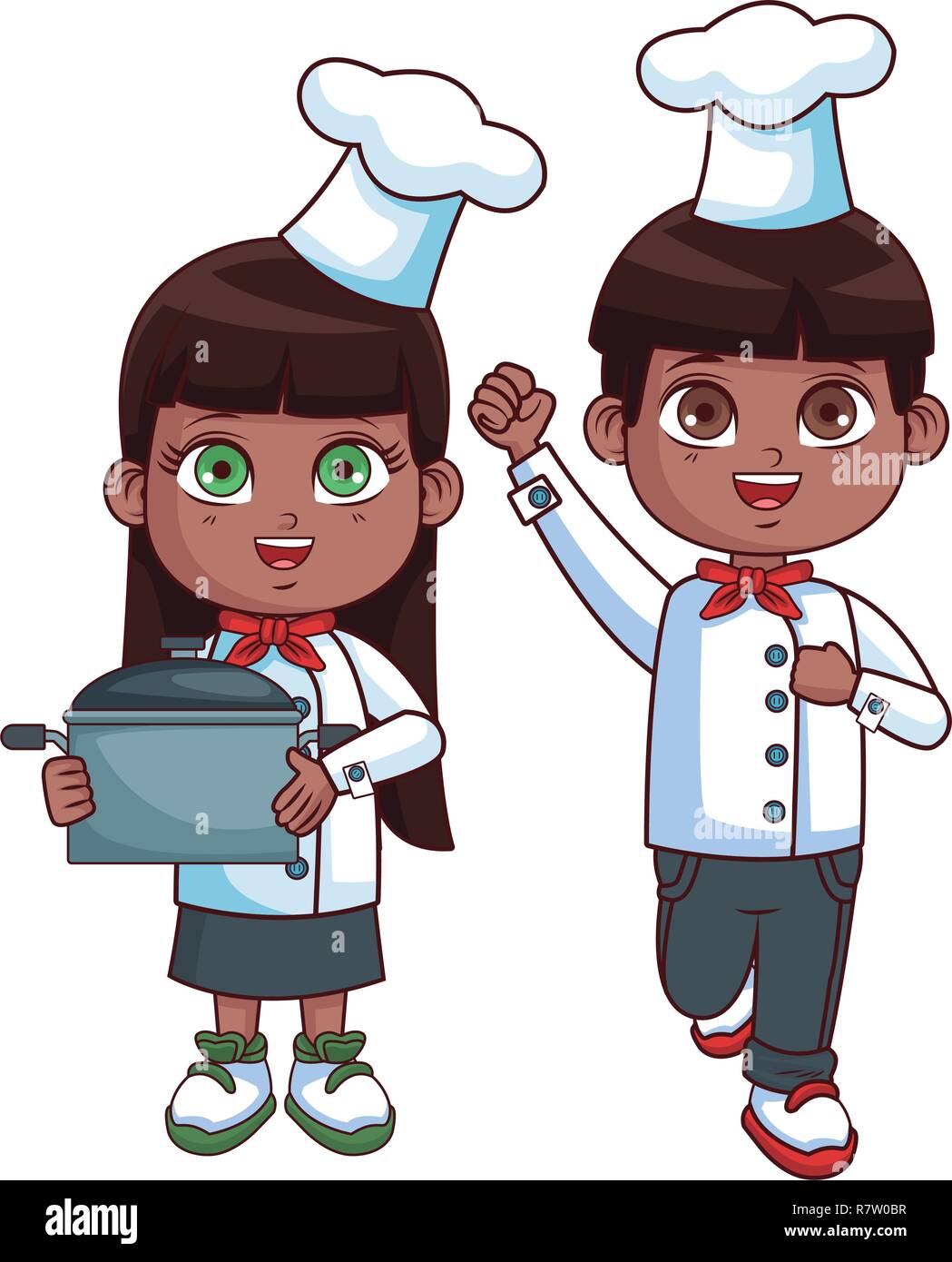 cute chef children cartoon Stock Vector Image & Art - Alamy