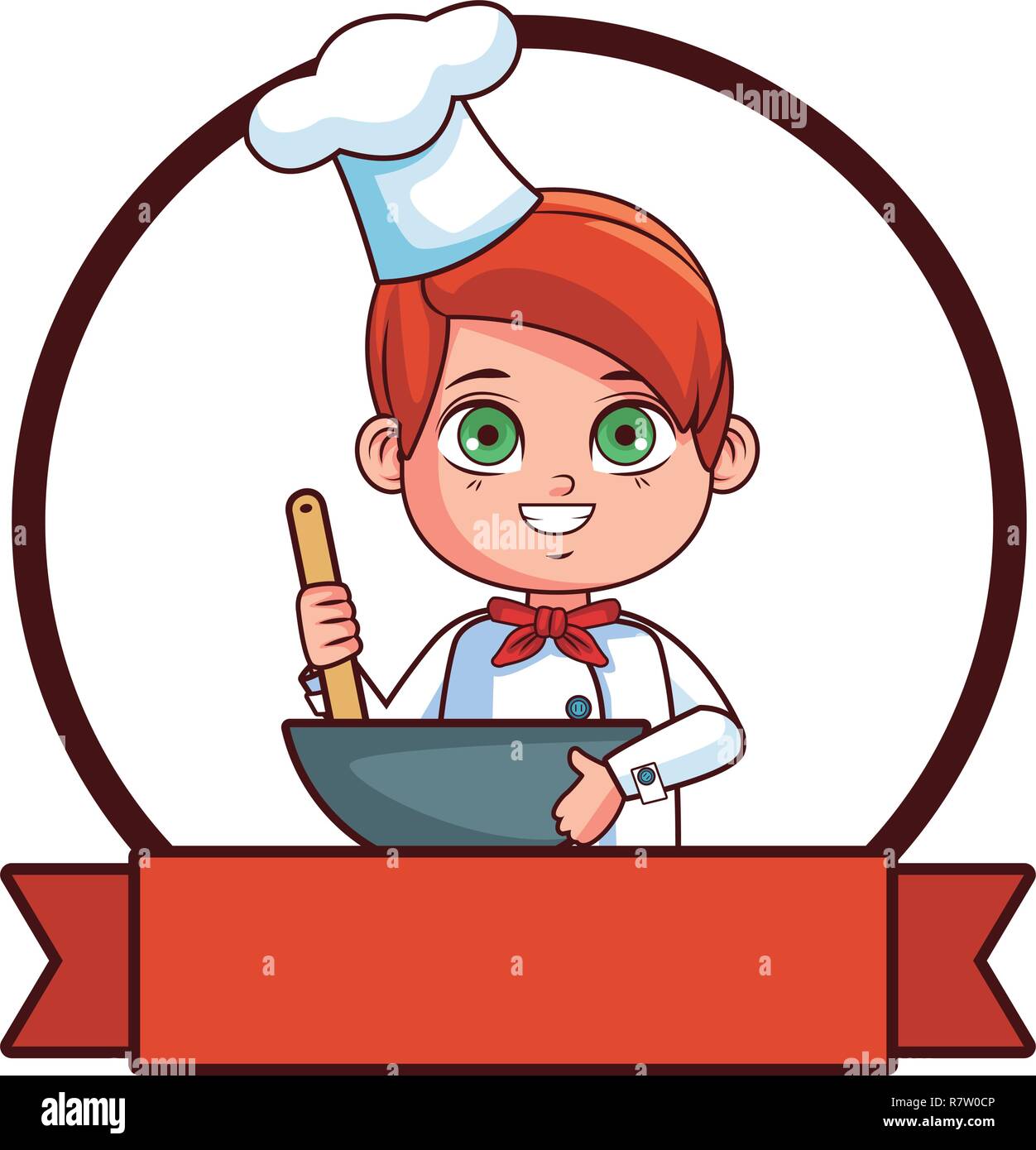 cute chef boy cartoon Stock Vector Image & Art - Alamy