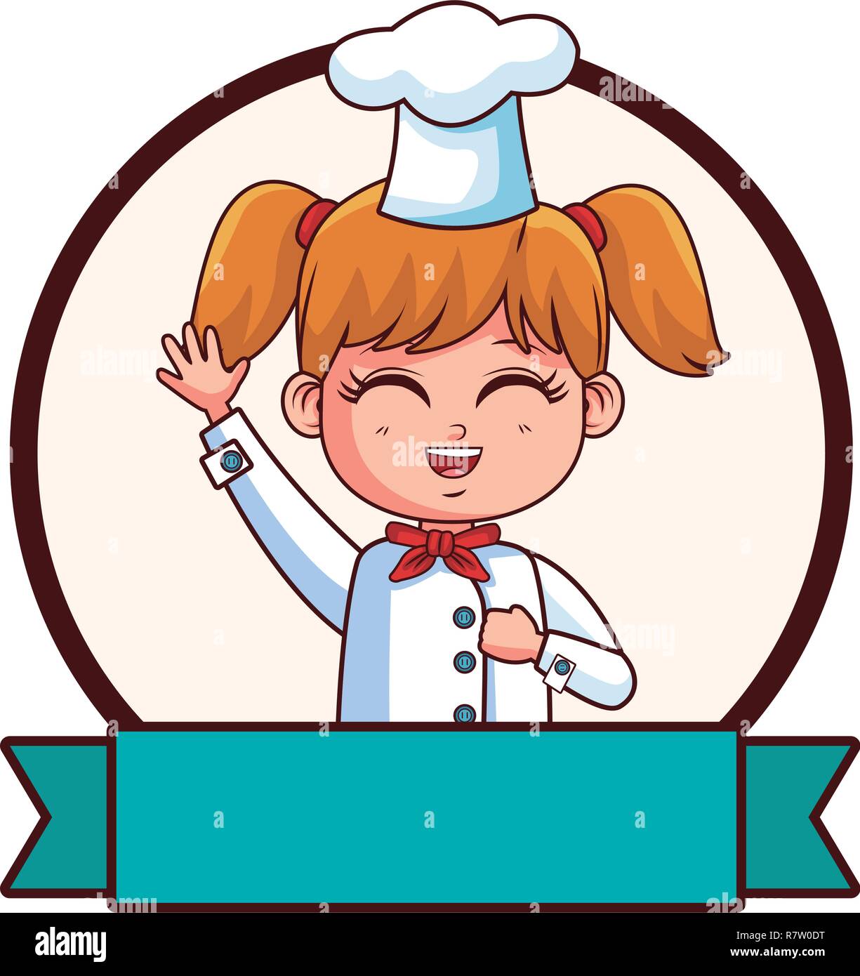 cute chef girl cartoon Stock Vector Image & Art - Alamy