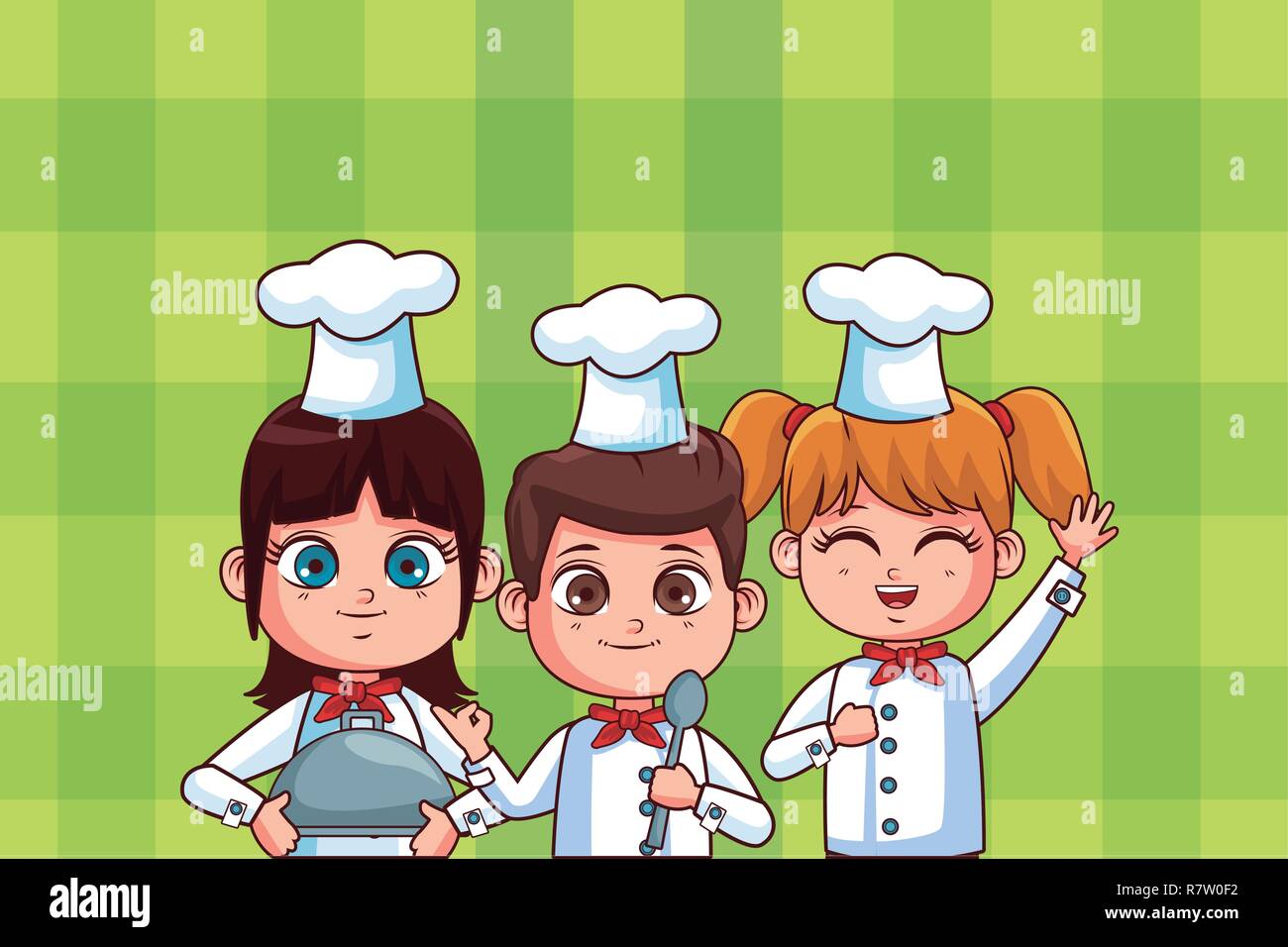 cute chef children cartoon Stock Vector Image & Art - Alamy