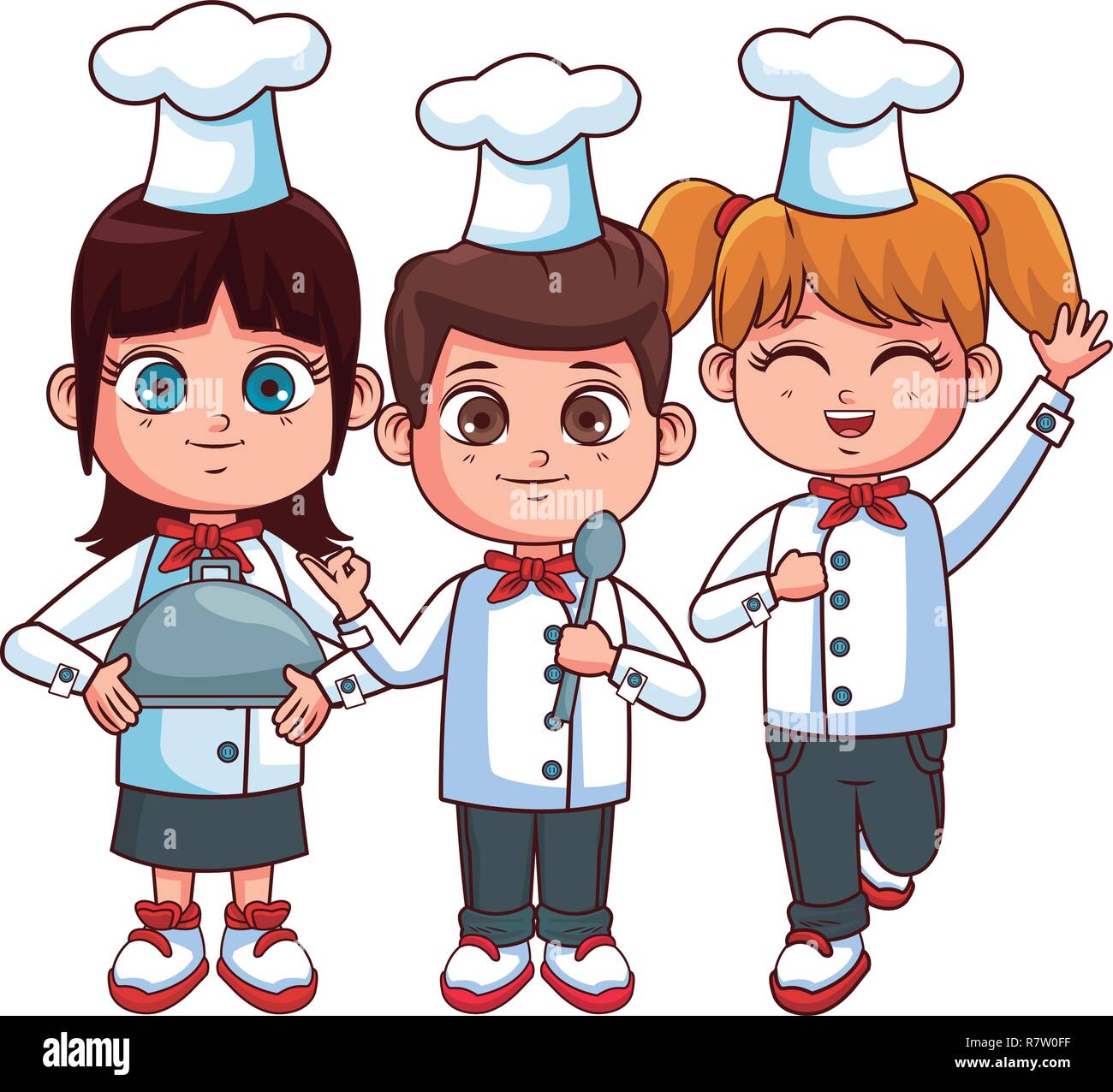 cute chef children cartoon Stock Vector Image & Art - Alamy