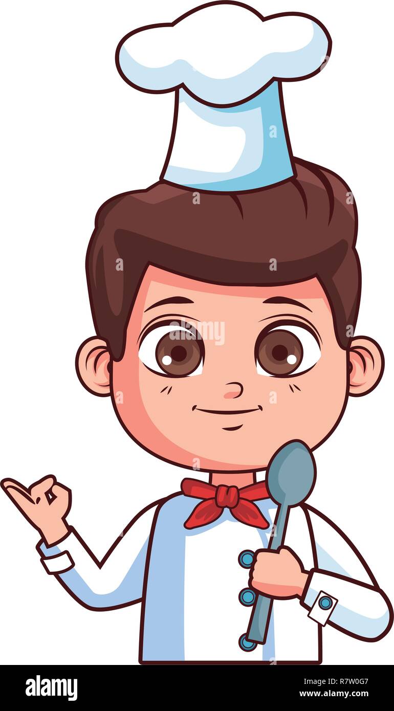 cute chef boy cartoon Stock Vector Image & Art - Alamy