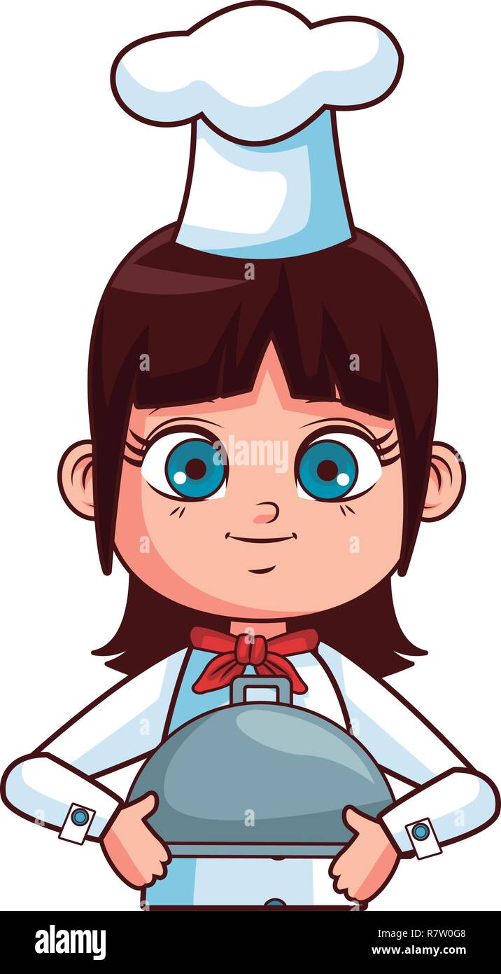 cute chef girl cartoon Stock Vector Image & Art - Alamy