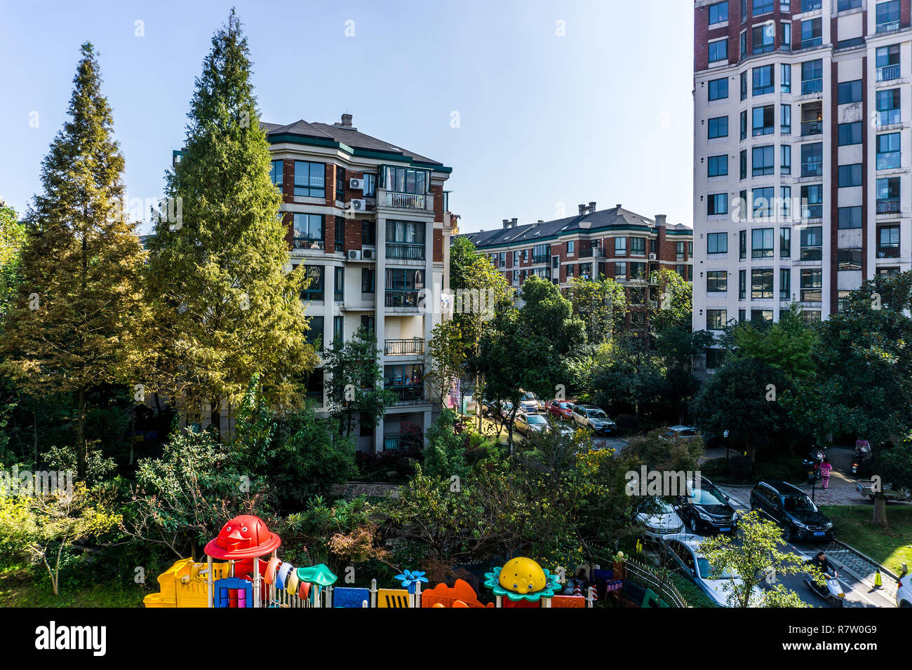 Wuhu Anhui China Multi Level Apartment Building with Blue Sky ...