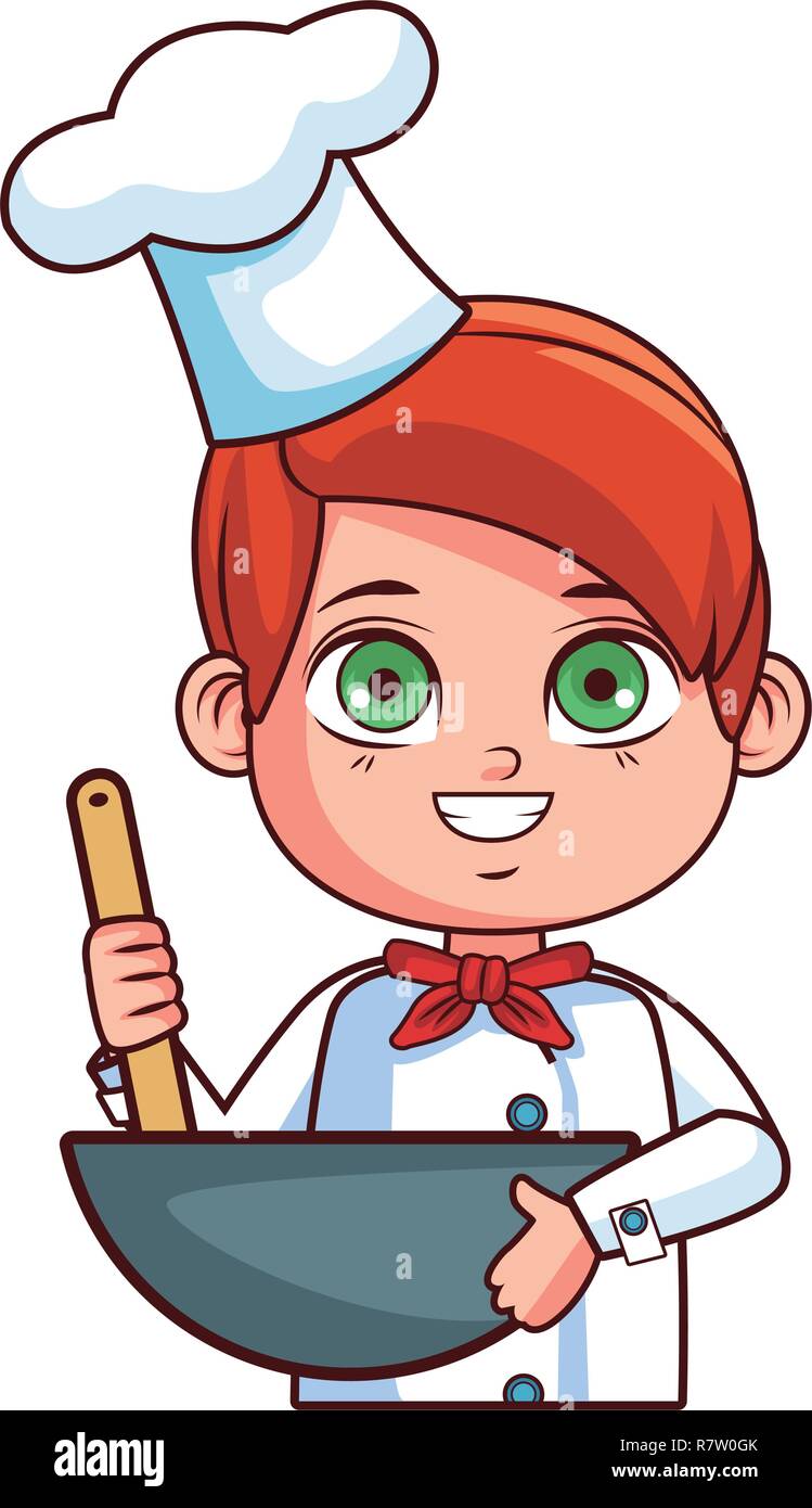 cute chef boy cartoon Stock Vector Image & Art - Alamy