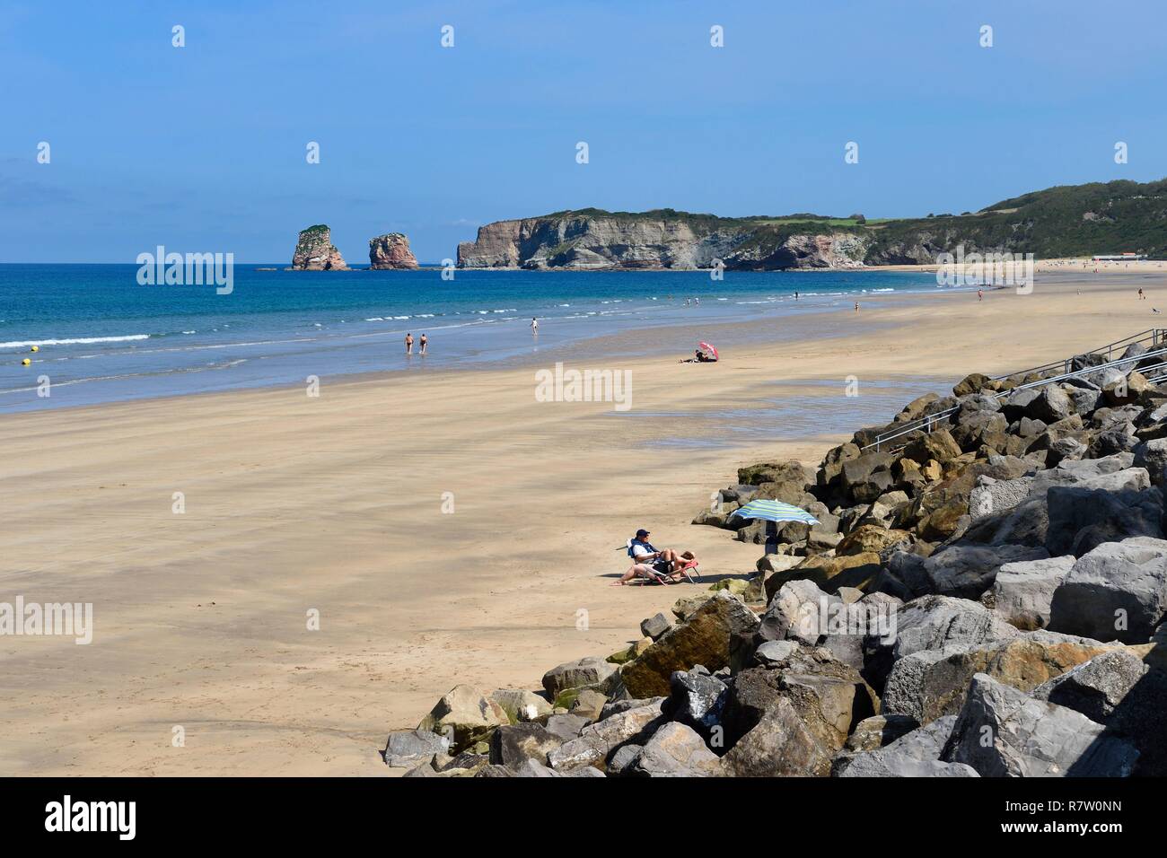 France, Pyrenees Atlantiques, Basque Country coast, Hendaye, the so ...