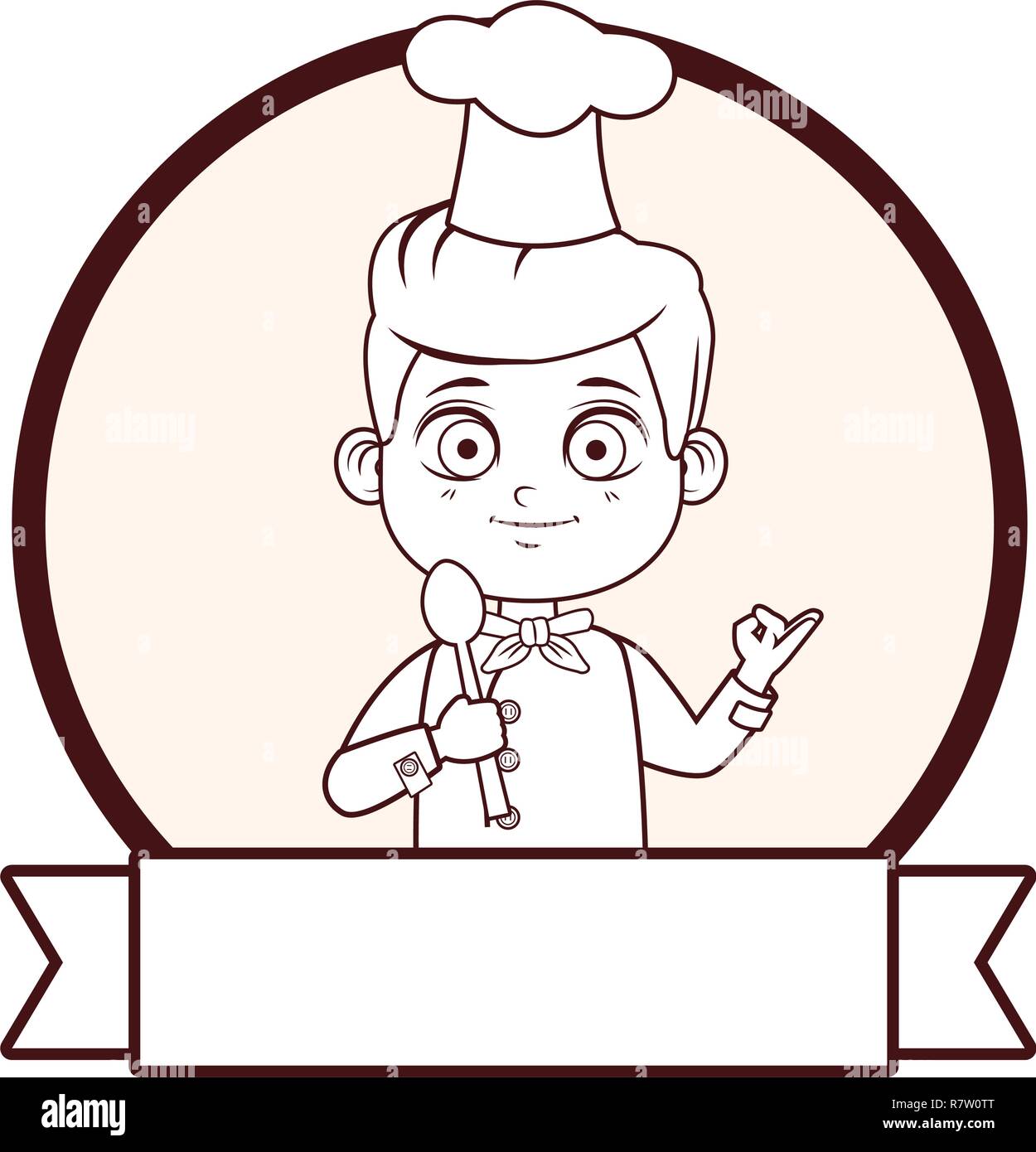 cute chef boy cartoon Stock Vector Image & Art - Alamy