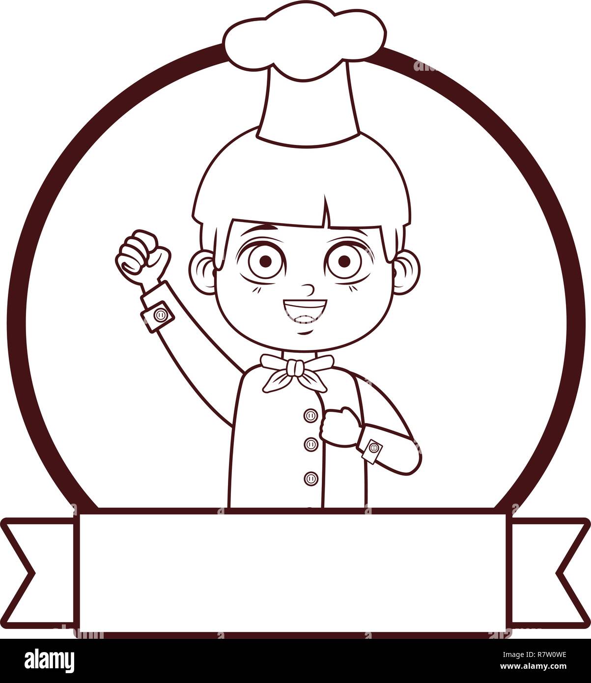 cute chef boy cartoon Stock Vector Image & Art - Alamy