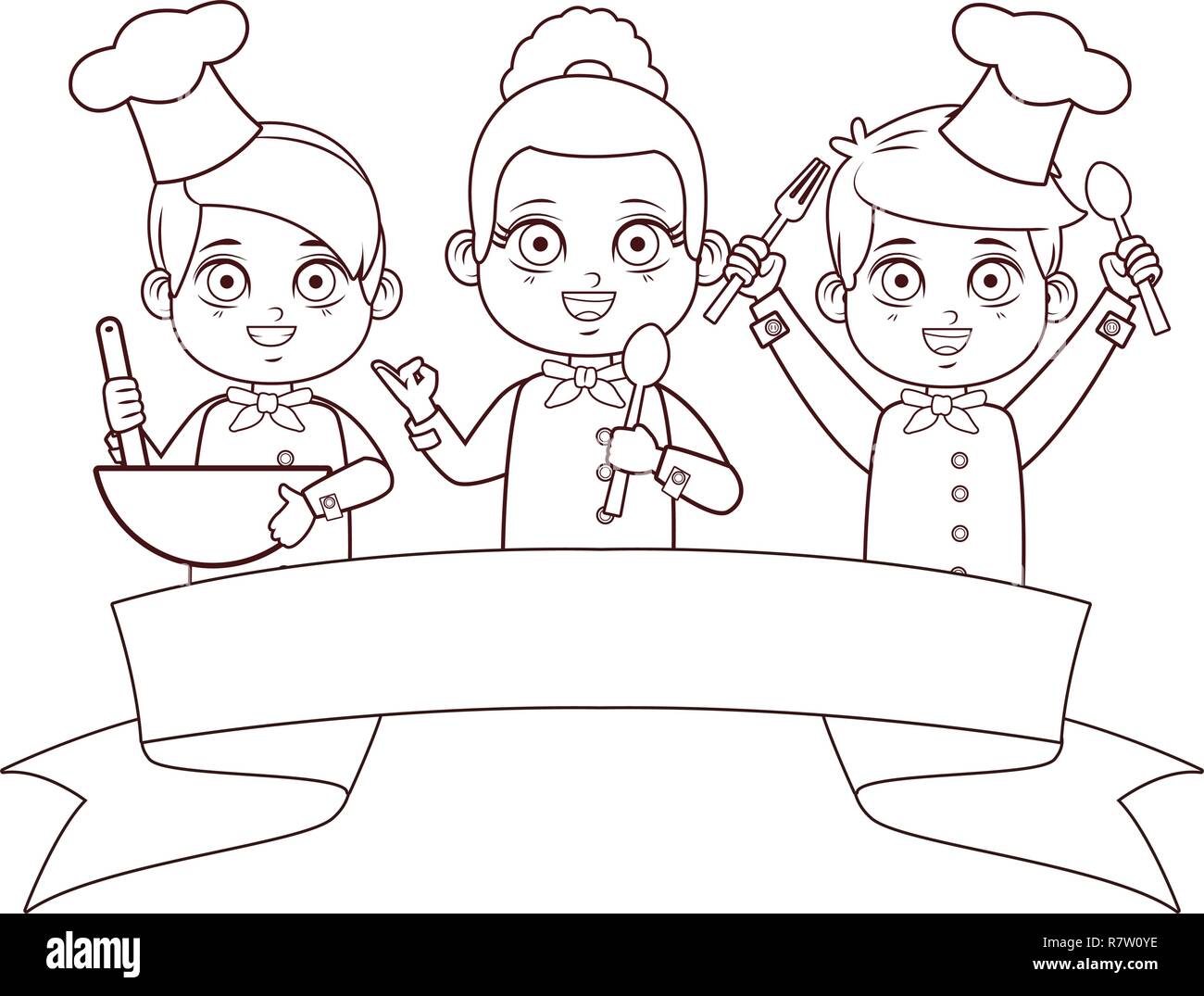 Chef Drawing For Kids