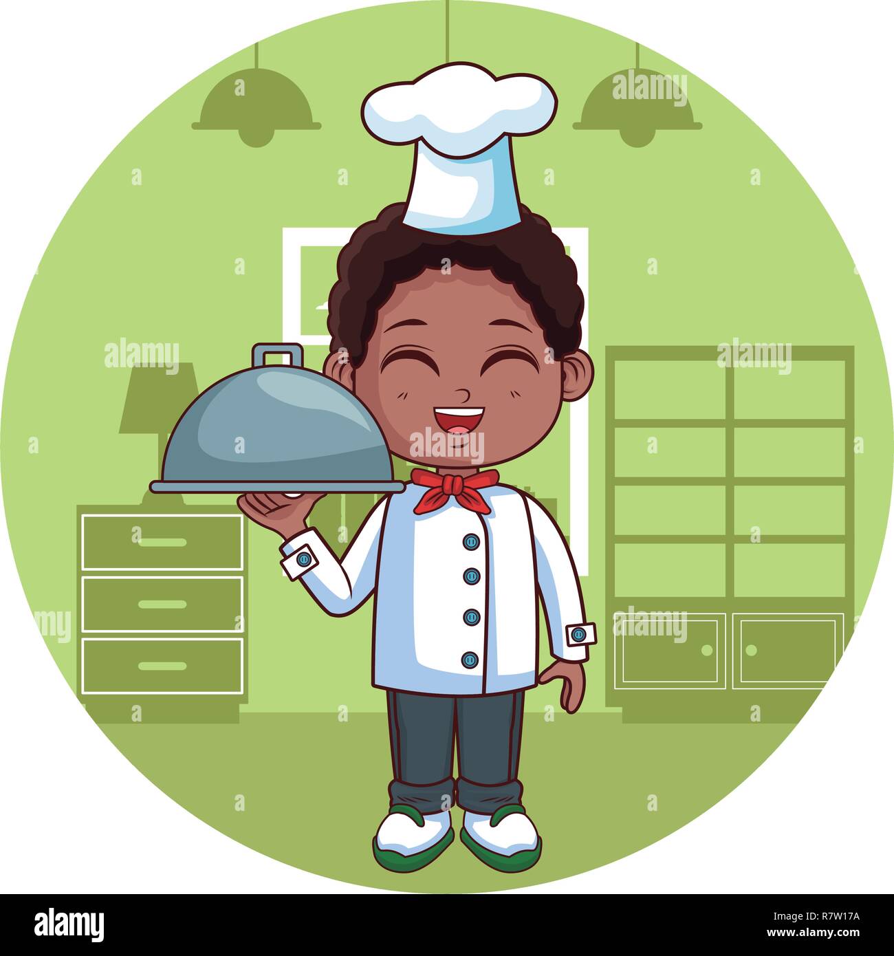 cute chef boy cartoon Stock Vector Image & Art - Alamy