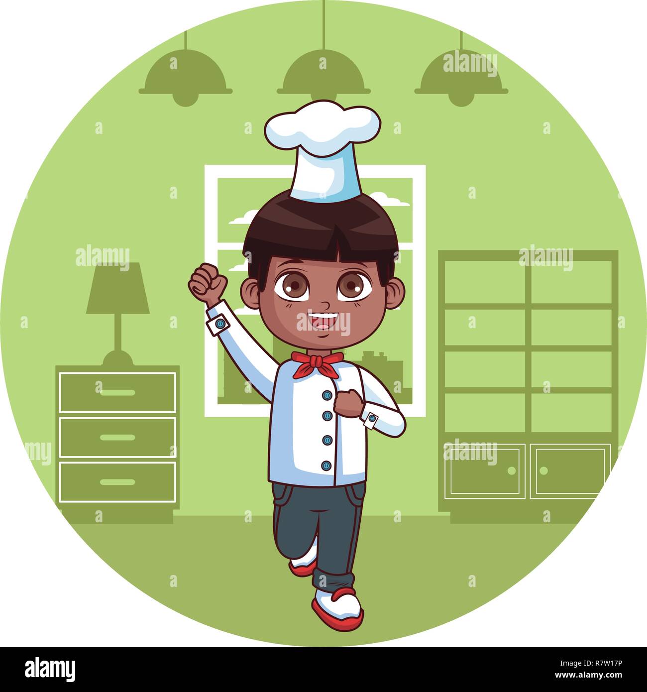 cute chef boy cartoon Stock Vector Image & Art - Alamy