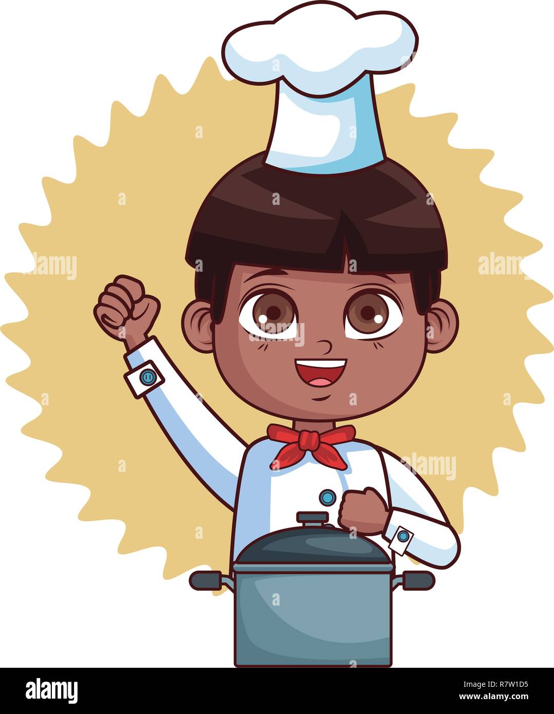 cute chef boy cartoon Stock Vector Image & Art - Alamy