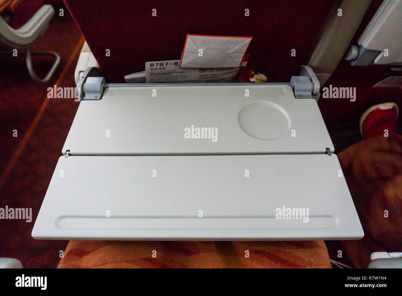 Folding airplane table hi-res stock photography and images - Alamy