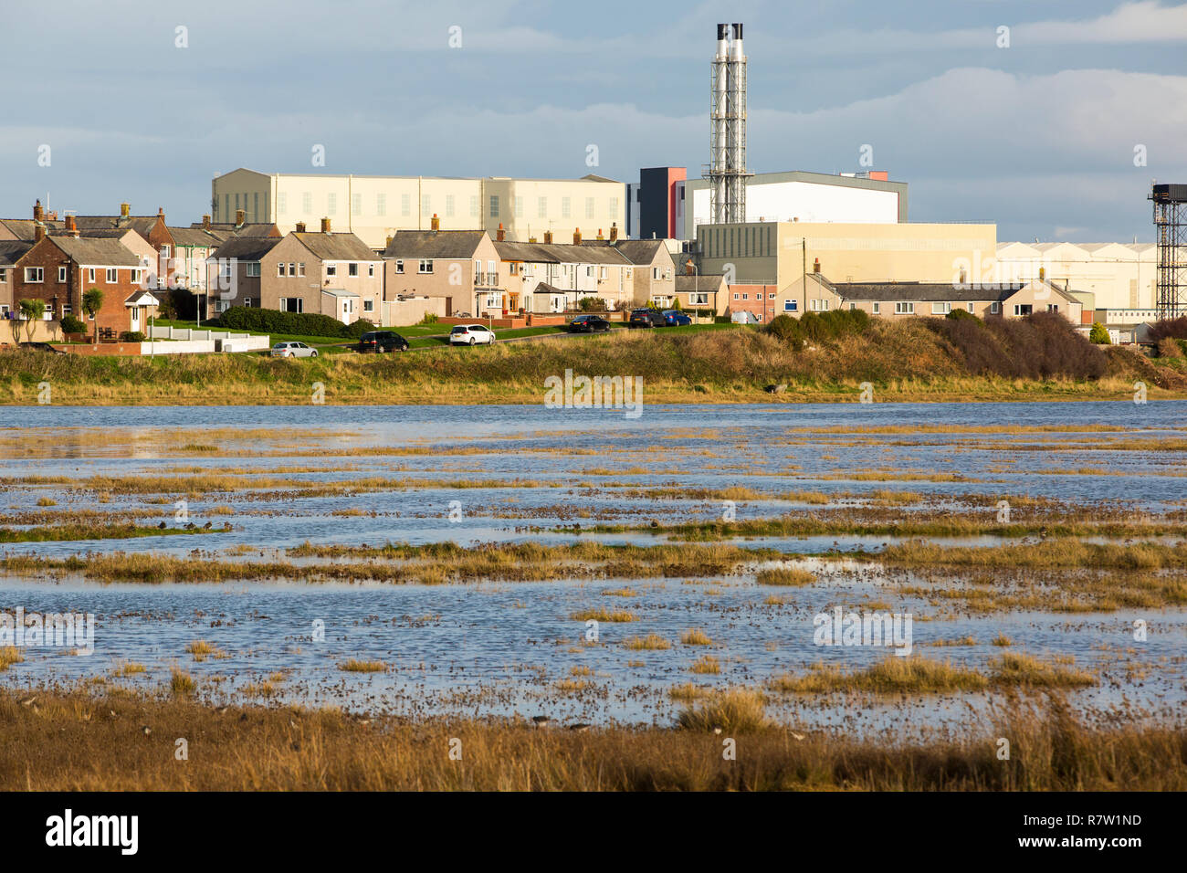 Houses on Walney Island that are vulnerable to storm surge flooding ...