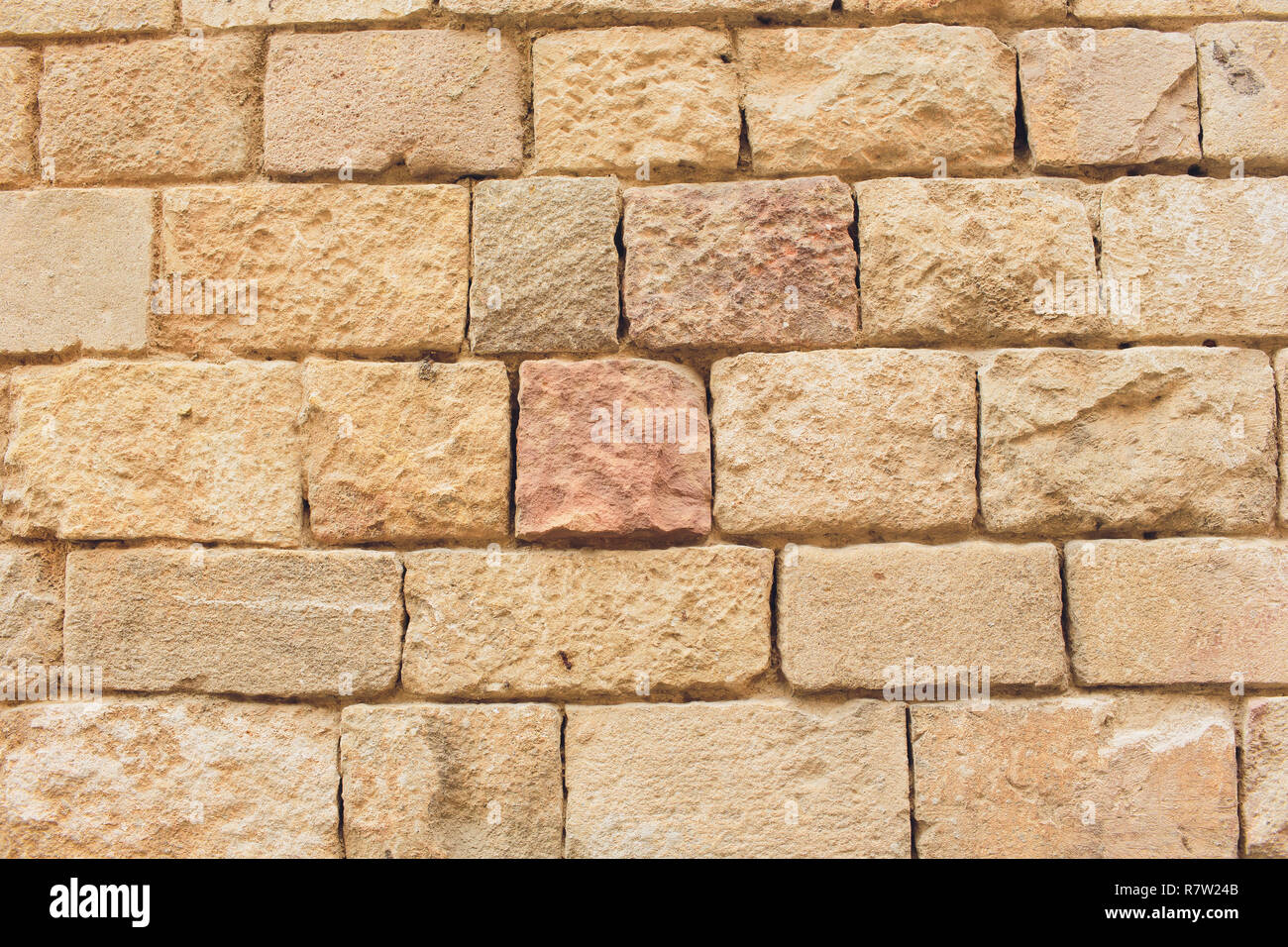 Background old vintage brick wall, real photo Stock Photo - Alamy