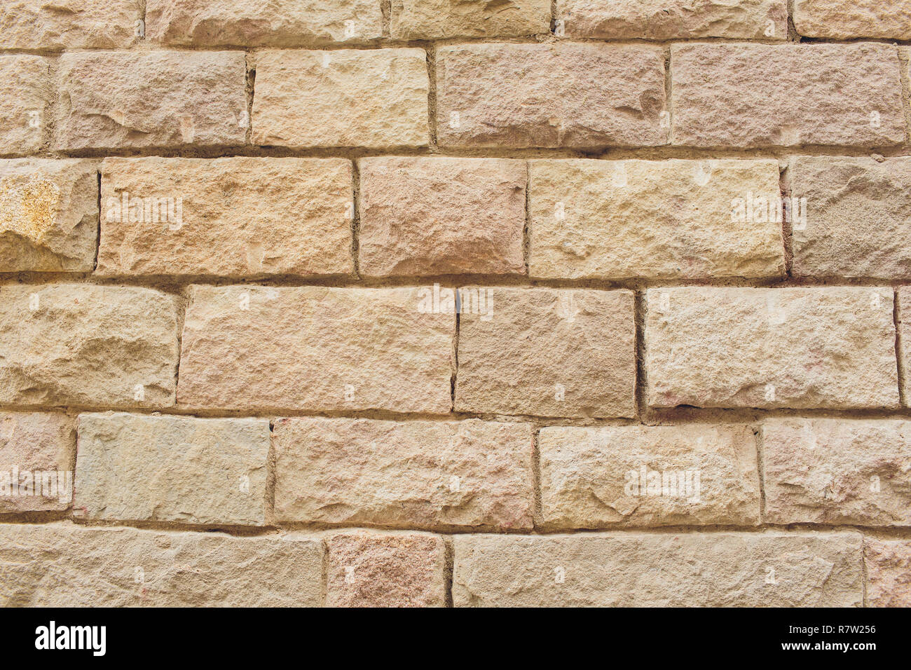 Background old vintage brick wall, real photo Stock Photo - Alamy