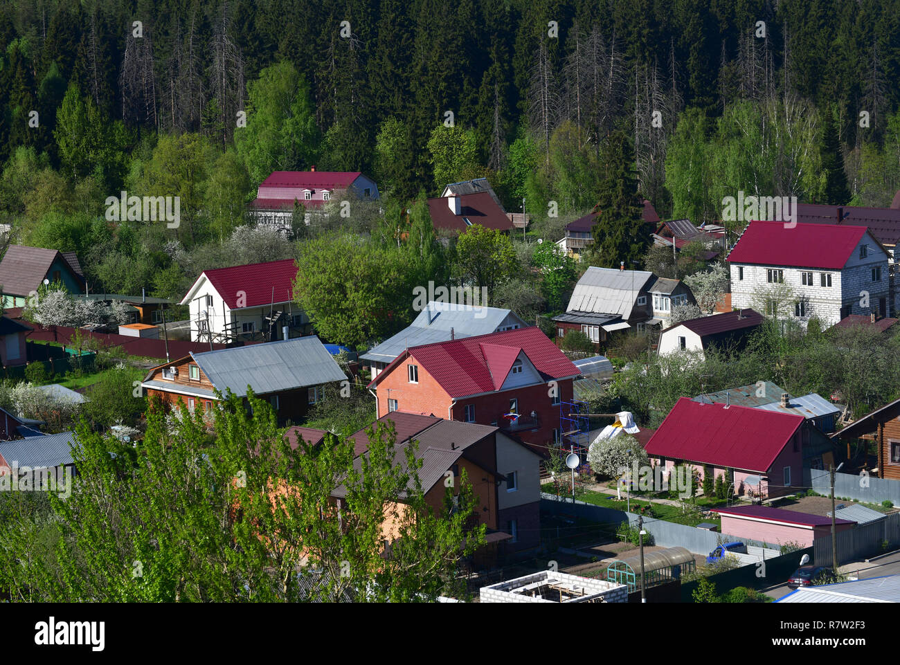 Village tree top house hi-res stock photography and images - Alamy