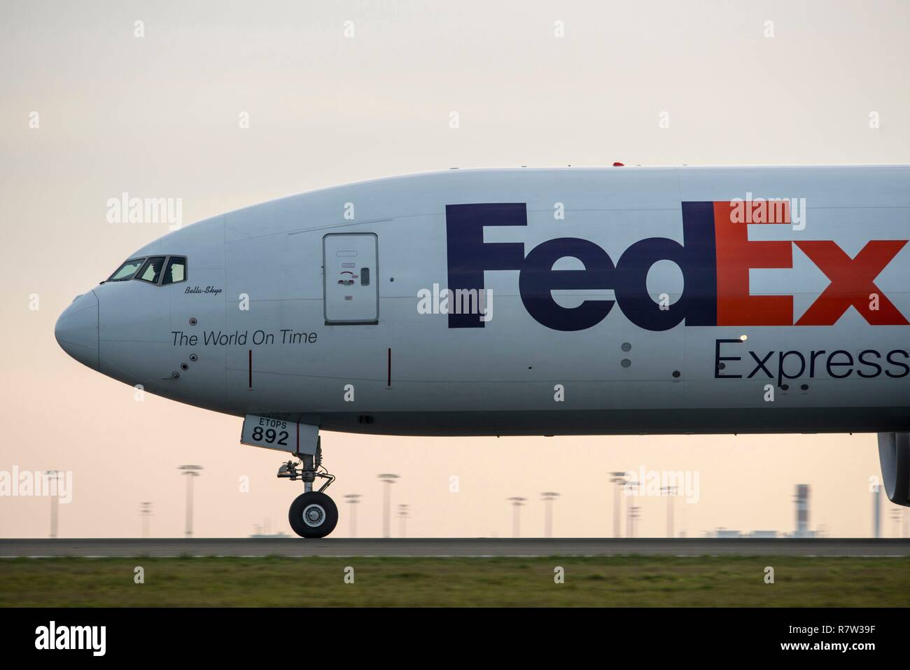 France, Val d'Oise, Paris Charles de Gaulle Airport, Boeing 777 of ...