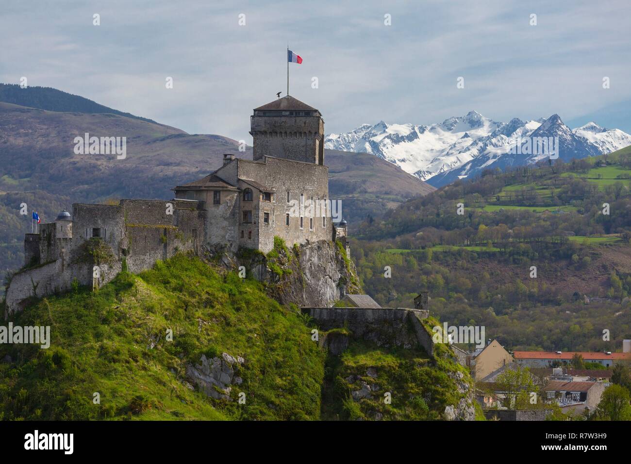 France, Hautes Pyrenees, Lourdes, the castle Stock Photo - Alamy