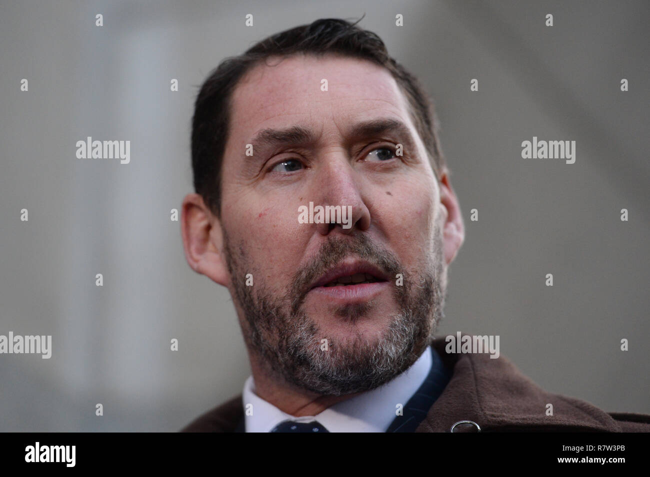 Detective Superintendent Jeff Riley of Sussex Police speaks outside the ...