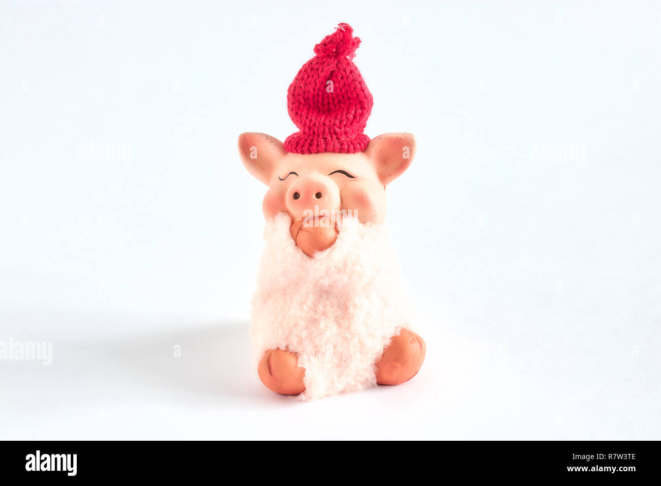 Pink christmas pig in red hi-res stock photography and images - Alamy