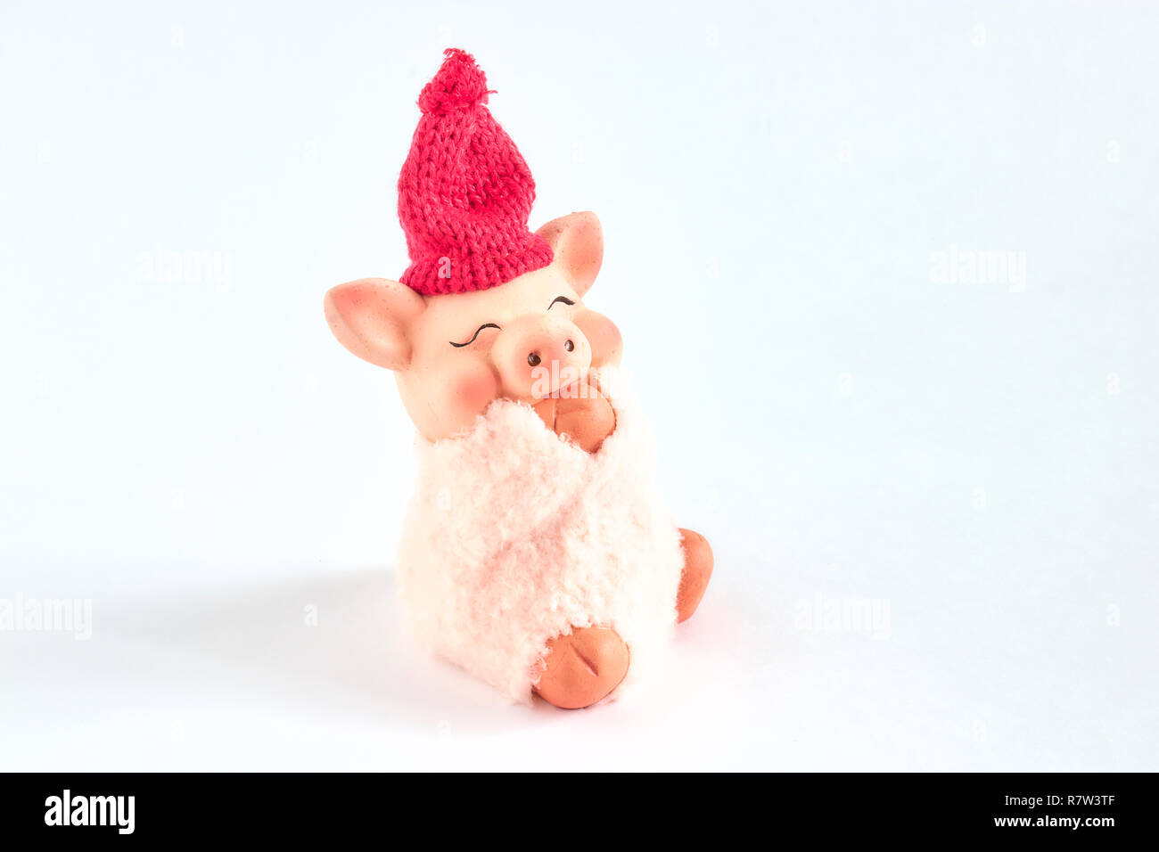 Pink christmas pig in red hi-res stock photography and images - Alamy