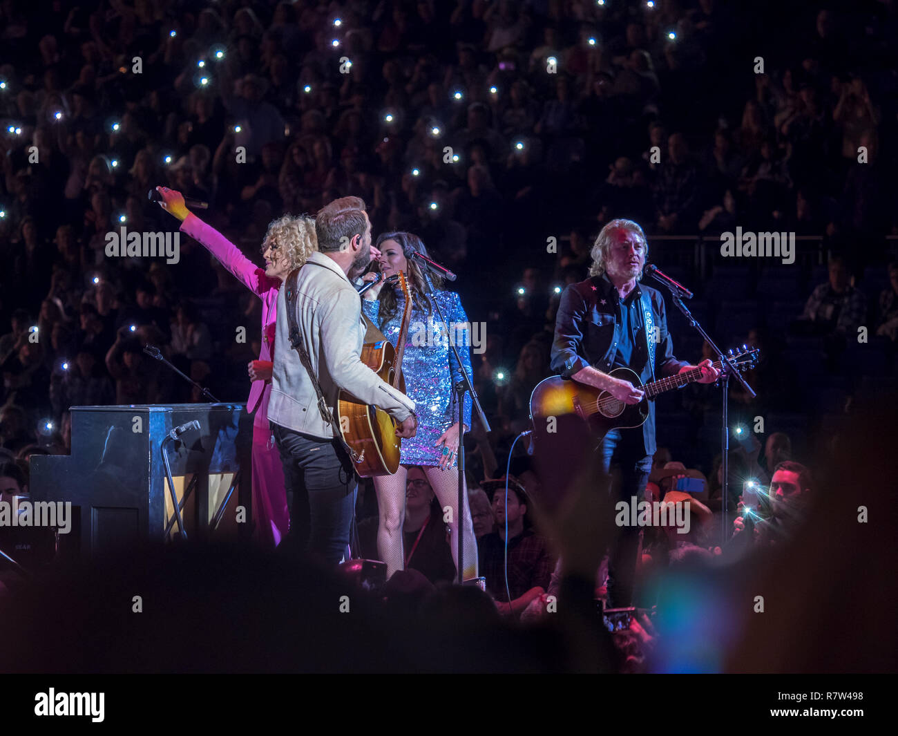 Live on Stage Little Big Town Band During Country 2 Country Music ...
