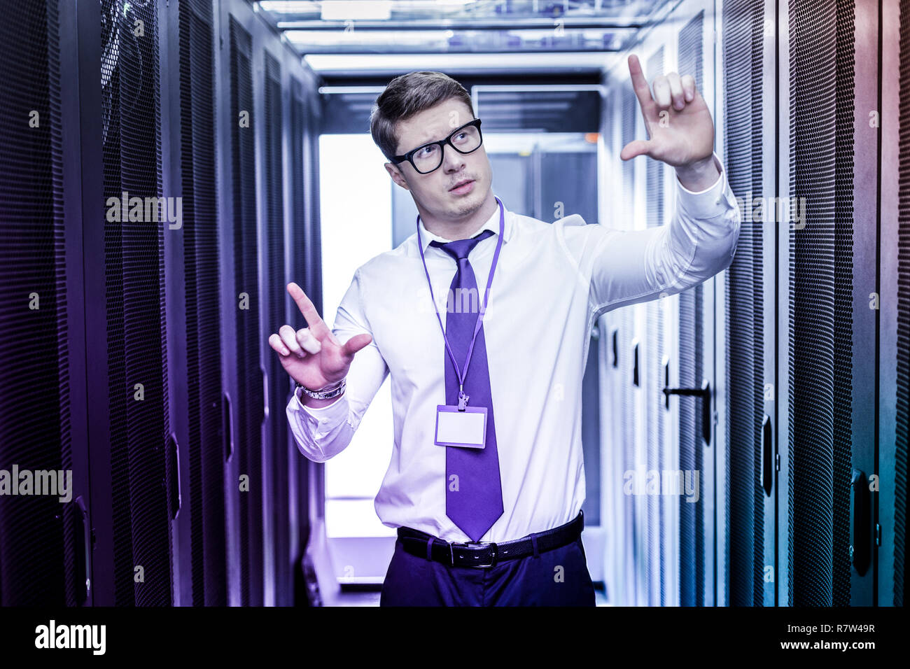 Intelligent young male using hi-res stock photography and images - Alamy