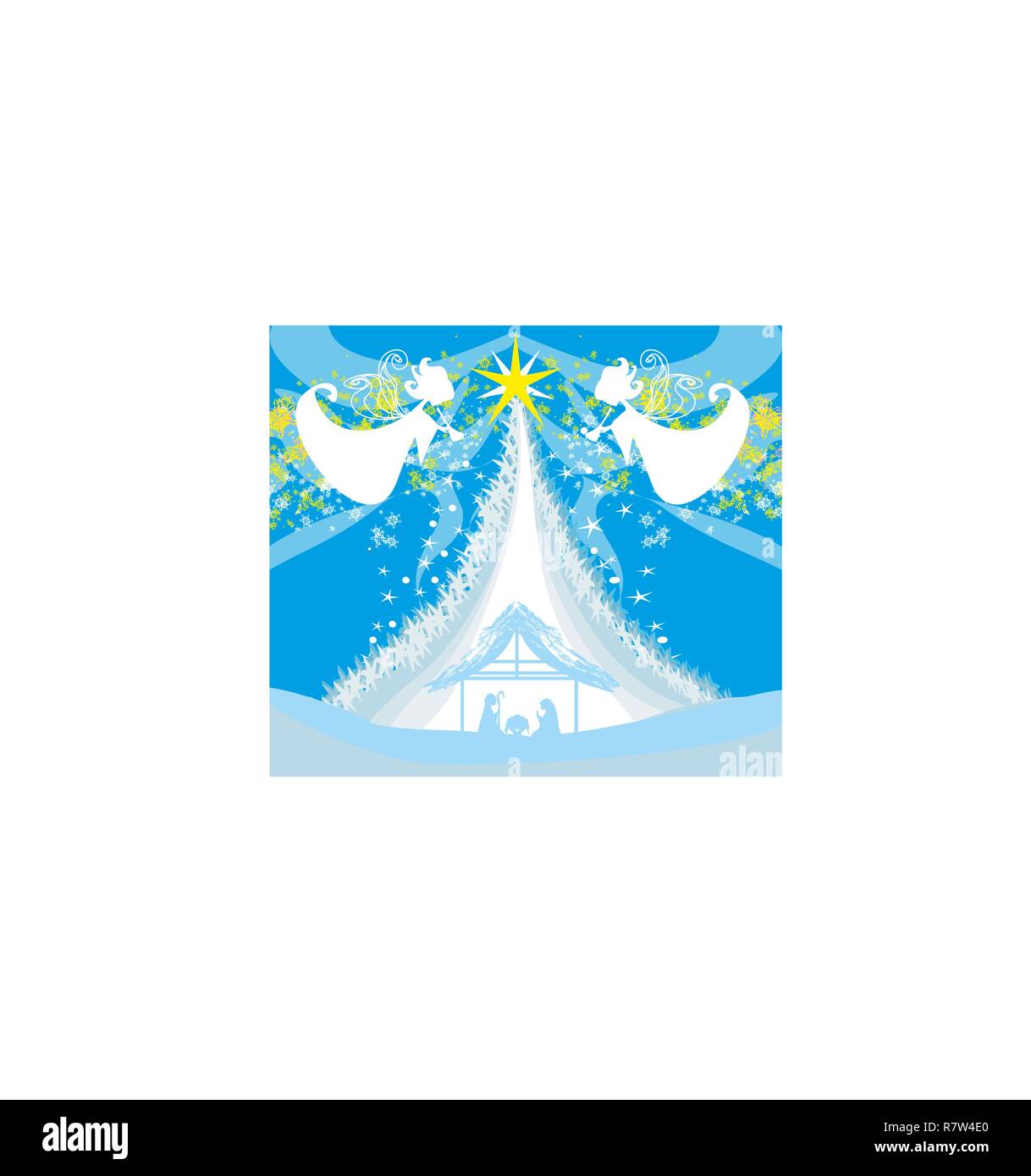 Christmas religious nativity scene Stock Vector Image & Art - Alamy