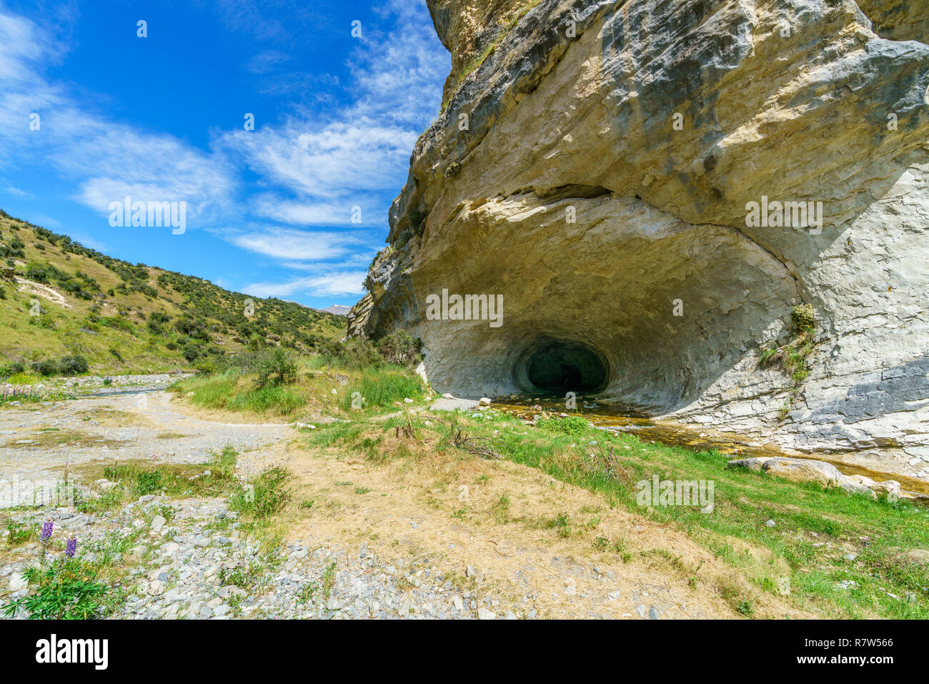 cavern in the mountains of cave stream scenic reserve, arthurs pass ...