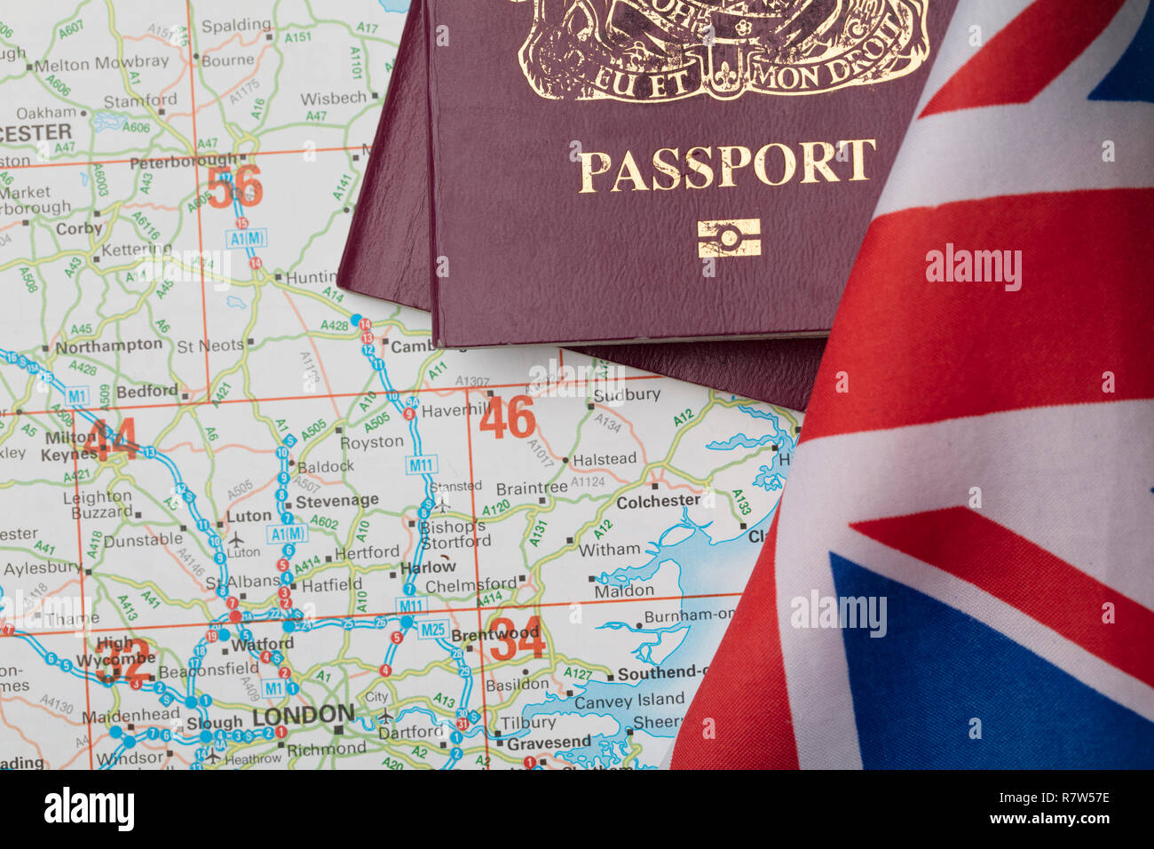 Passport british map hi-res stock photography and images - Alamy