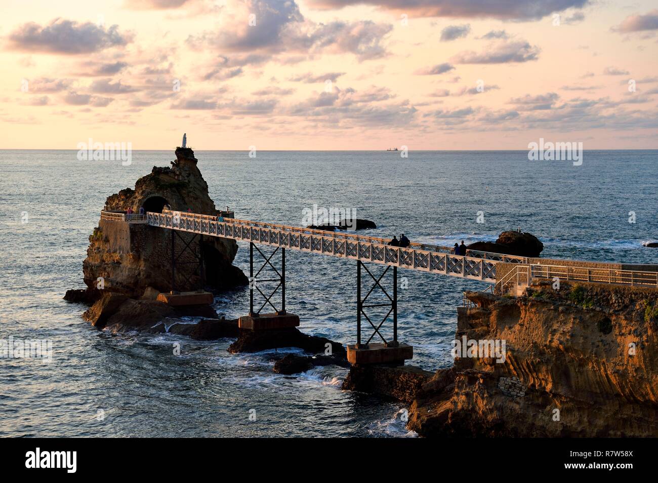 France, Pyrenees Atlantiques, Basque Country, Biarritz, the Rocher de ...