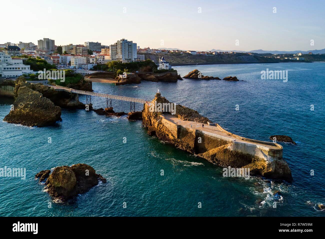 France, Pyrenees Atlantiques, Basque Country, Biarritz, the Rocher de ...