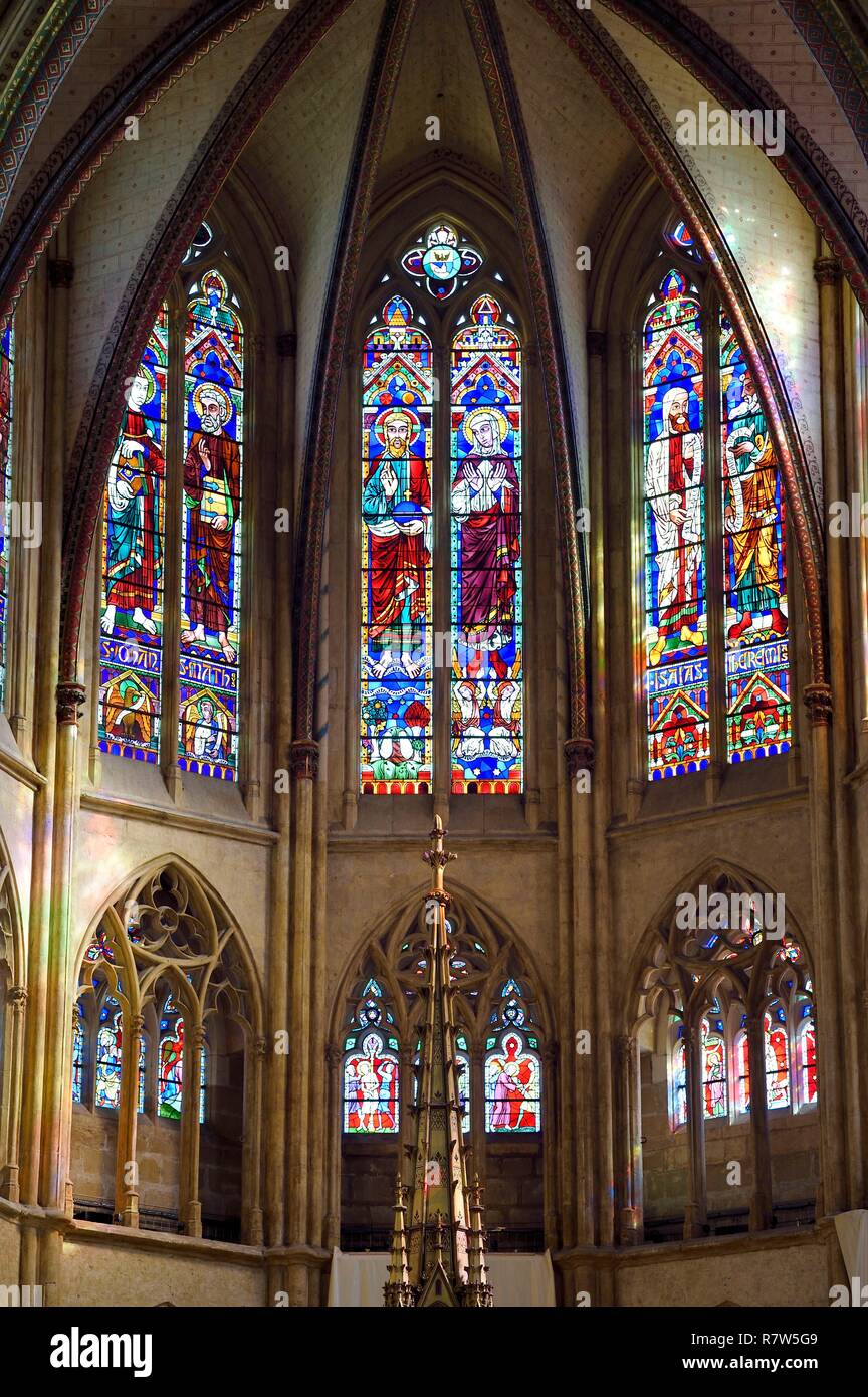 Medieval stained glass st marys church hi-res stock photography and ...
