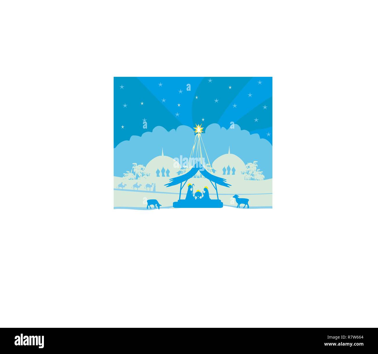 Birth of Jesus in Bethlehem Stock Vector Image & Art - Alamy