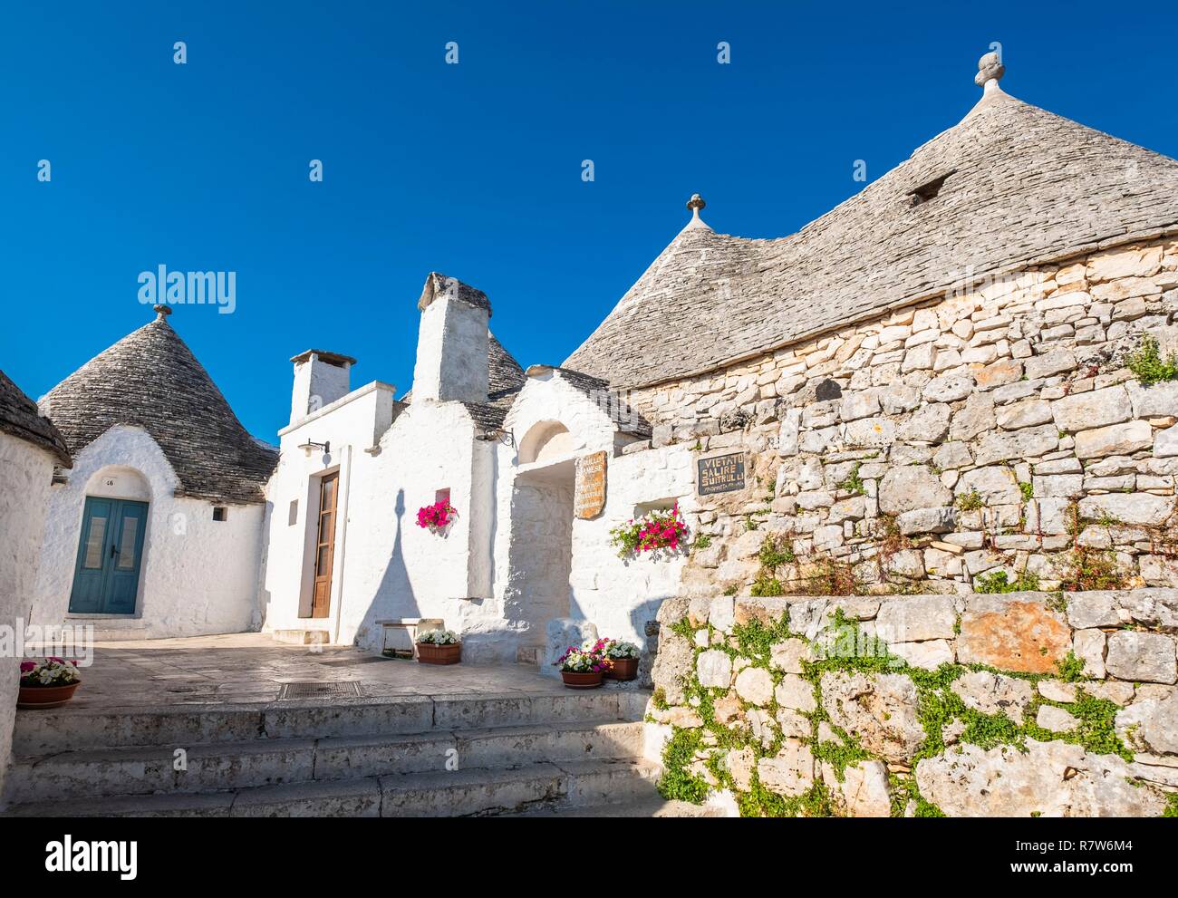 Italy, Apulia, Itria Valley, Alberobello, UNESCO World Heritage Site ...