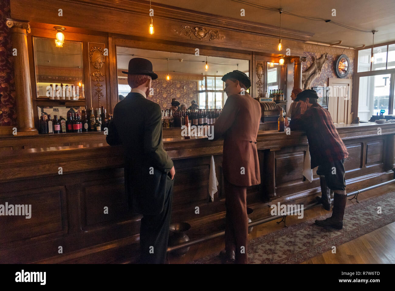 Old Alaska, people in the bar, Skagway, Alaska, Klondike Gold Rush ...