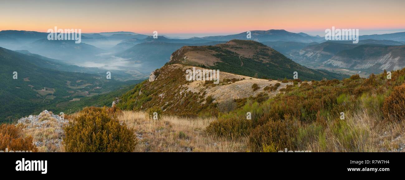 France, Drome, Oule Valley from the Roustans plateau Stock Photo - Alamy