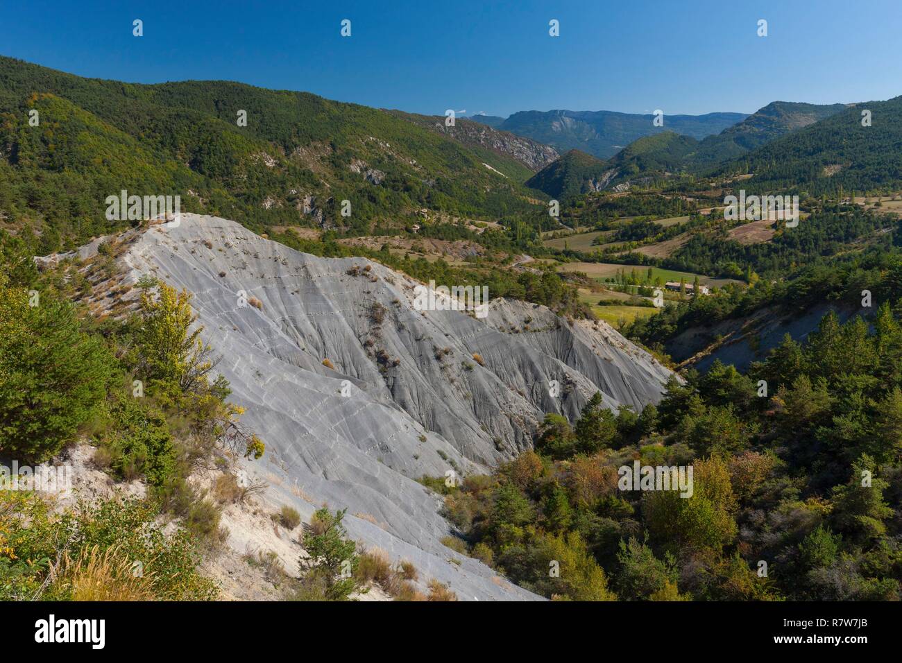 France, Drome, Oule Valley, towards the Col de la Molière Stock Photo ...