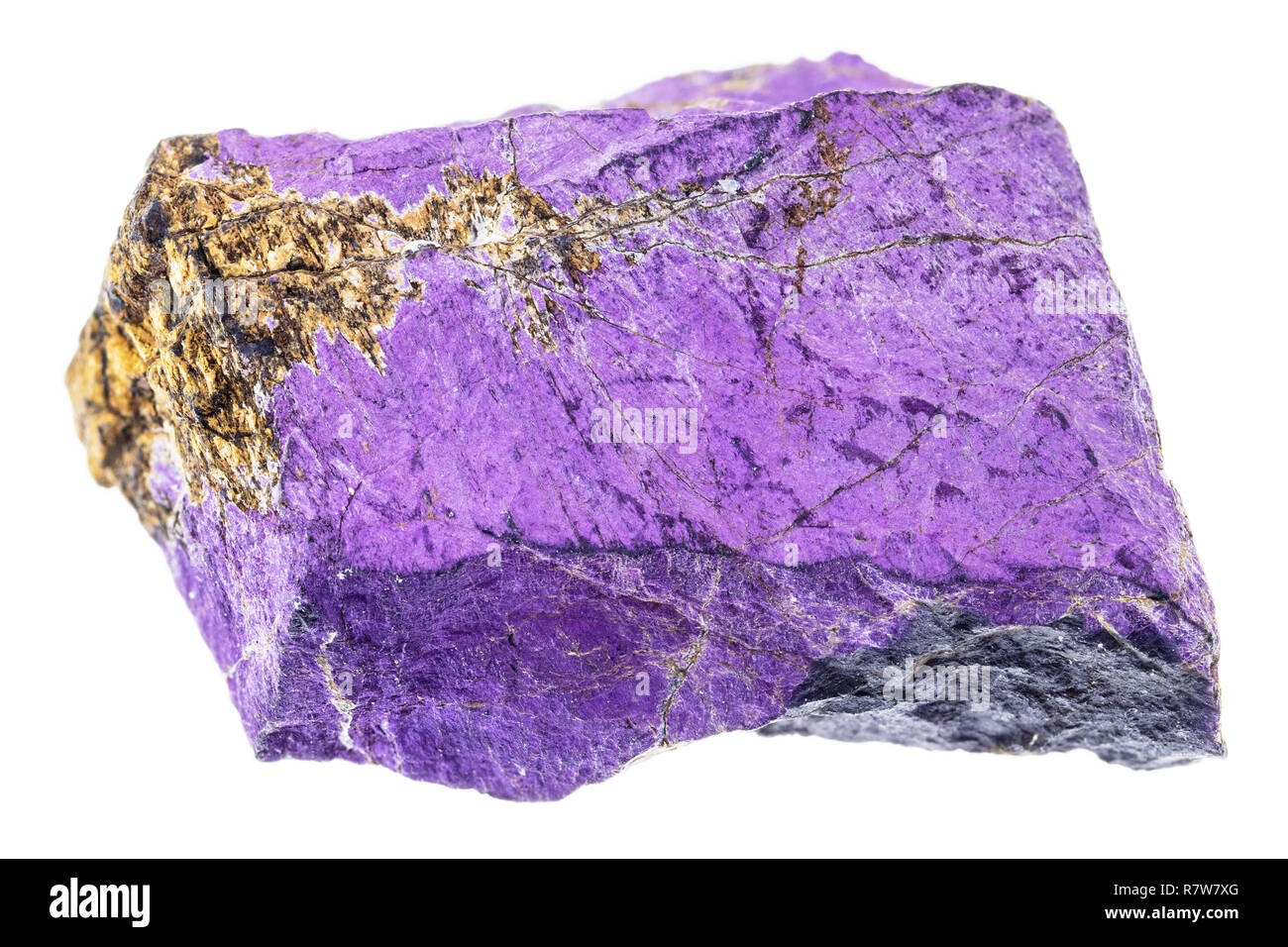 macro photography of natural mineral from geological collection - rough ...