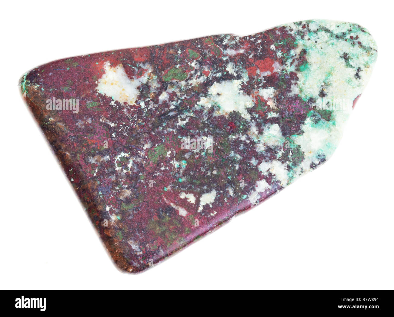 macro photography of natural mineral from geological collection - red ...